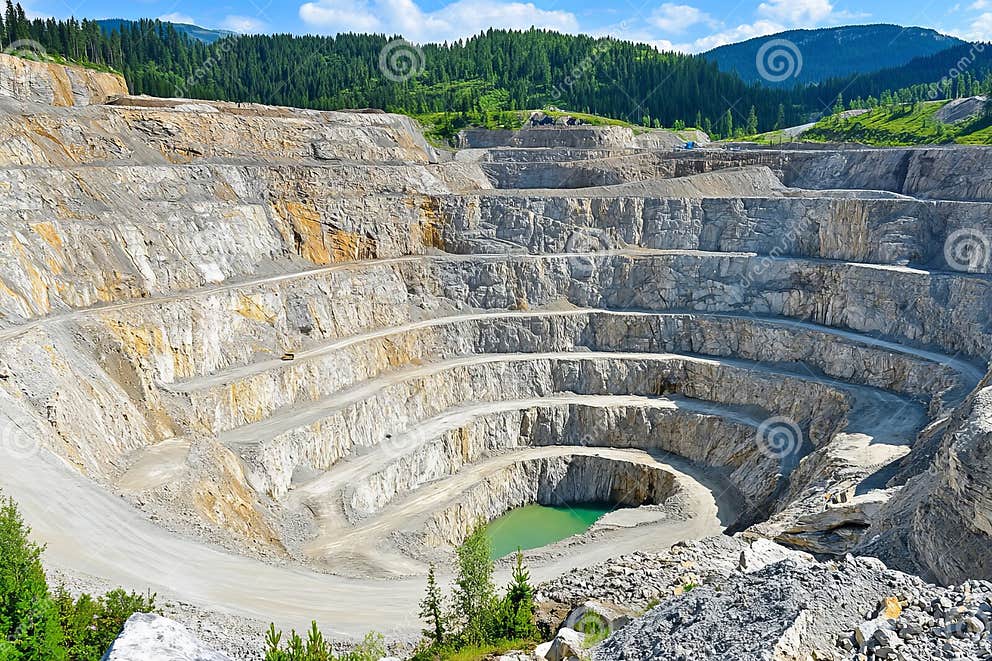 Mining Engineers Overseeing Excavation Process at Open-pit Mine, Mining ...