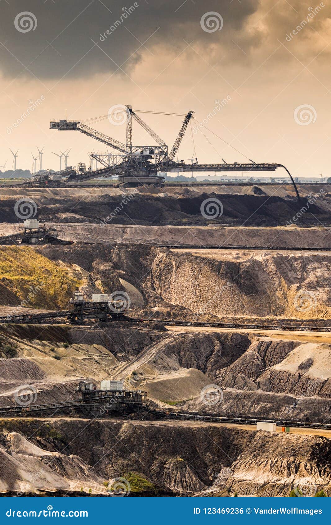 Mining Equipment Open Pit Mine Stock Photo - Image of giant, metal ...