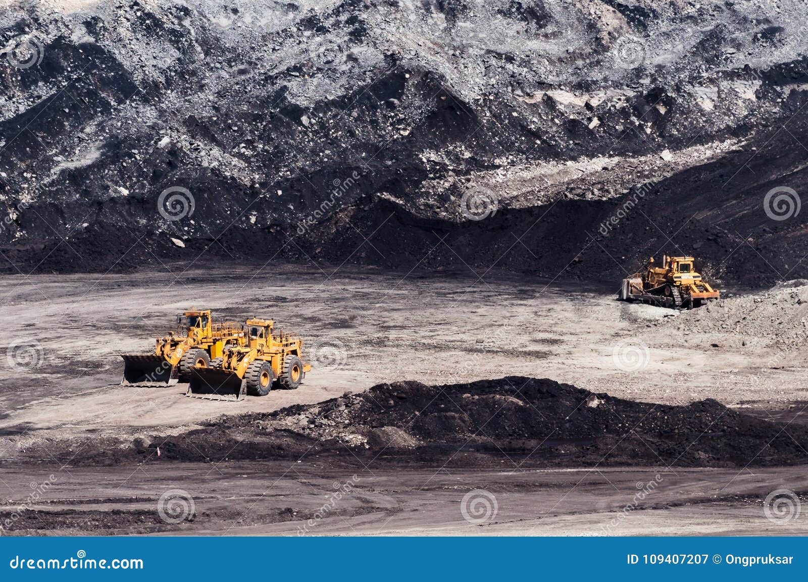 Coal Production, Cranes And Coal Loading At The Port Terminal ...