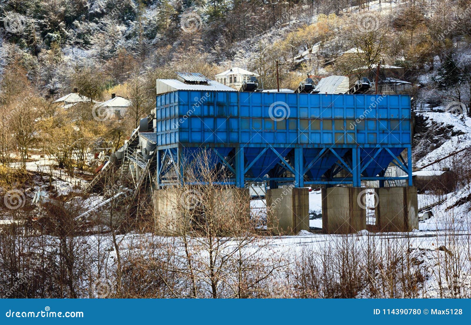 Mining Equipment in Mountains. Stock Photo - Image of coalmine, digger ...