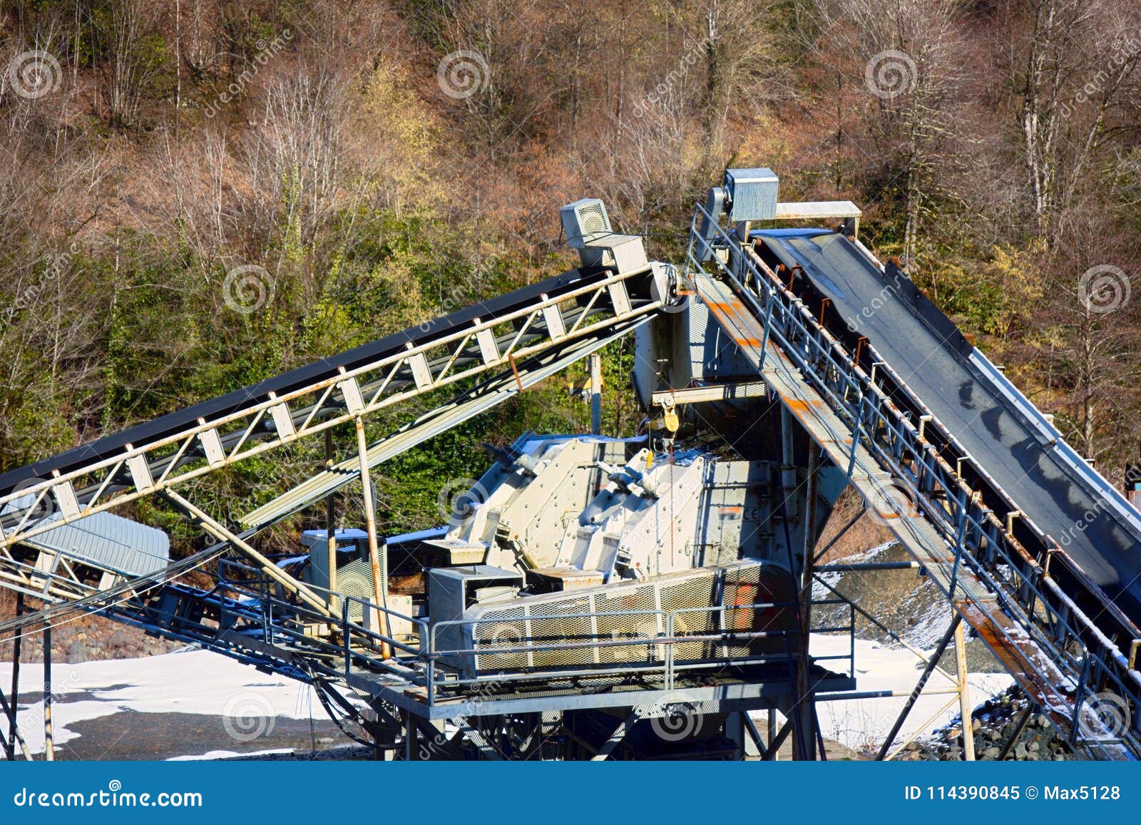 Mining Equipment in Mountains. Stock Image - Image of horizontal ...
