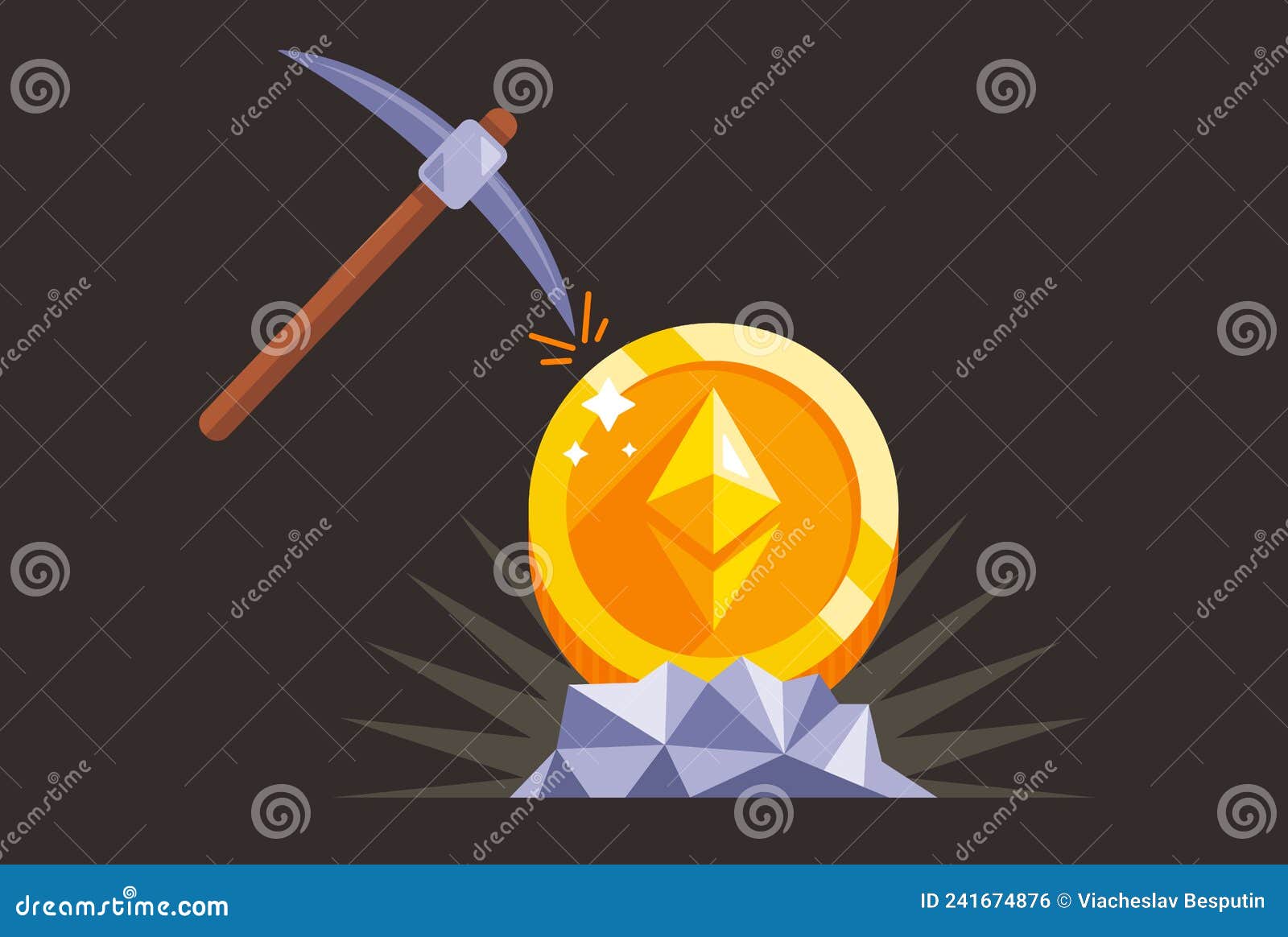Mining Ethereum Using Mining. the Pickaxe Hits the Ethereum Coin ...