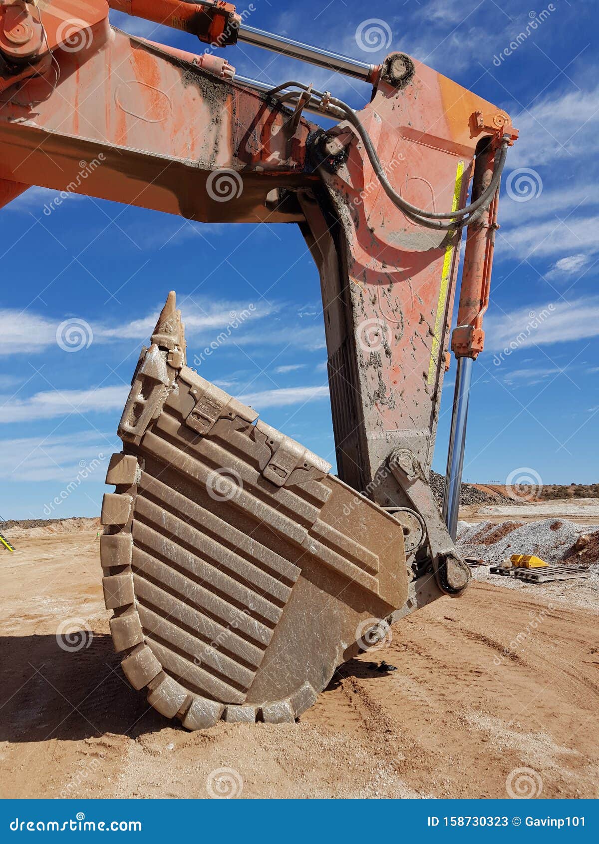 Mining excavator bucket stock image. Image of mining - 158730323