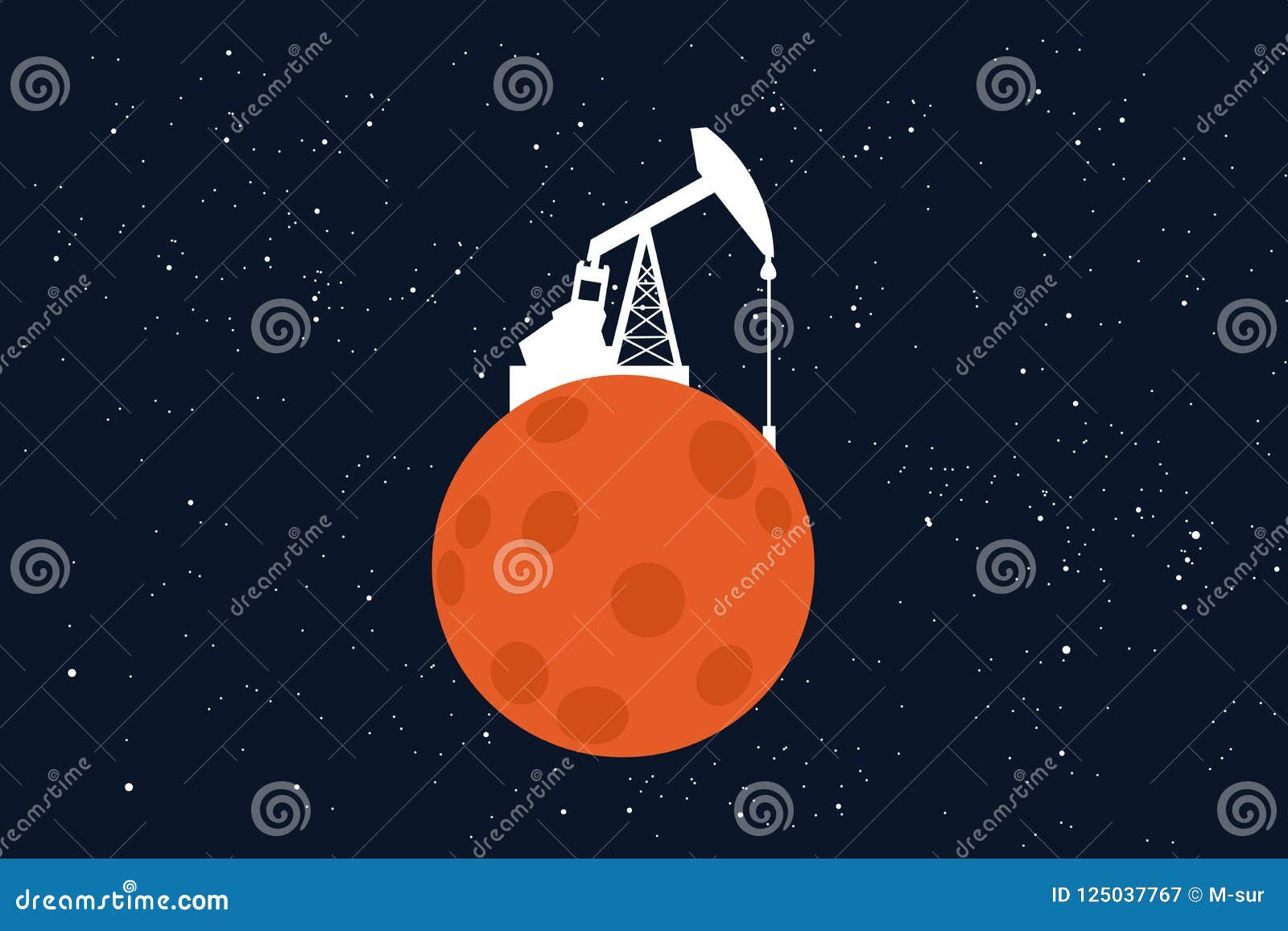 Mining On Mars Infographics. Planet Colonization Vector Illustration ...