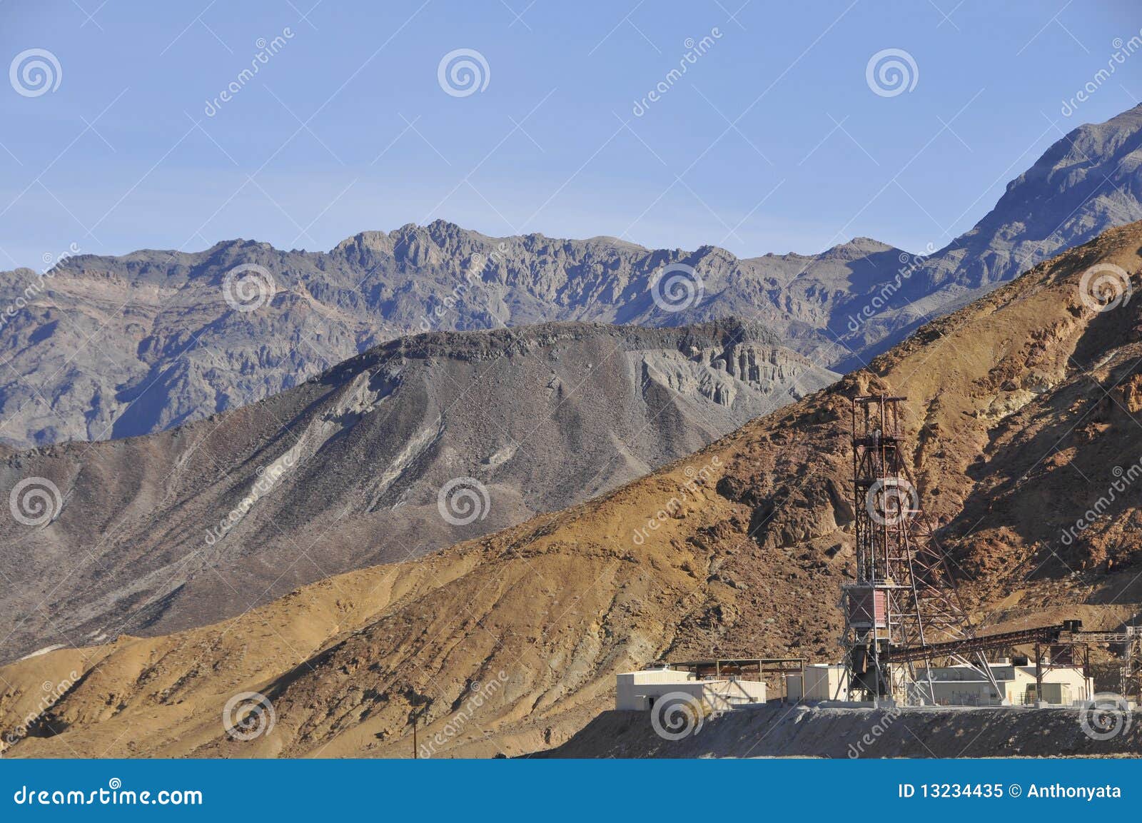 Mining Facility in Death Valley Stock Image - Image of hiking, facility ...