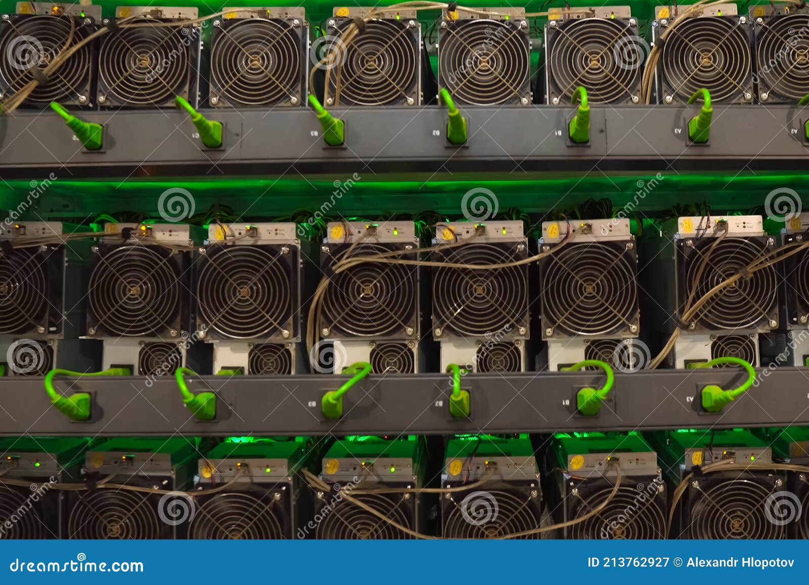 Mining Farm, Video Cards and Asiki Mining Farm Stock Image - Image of ...