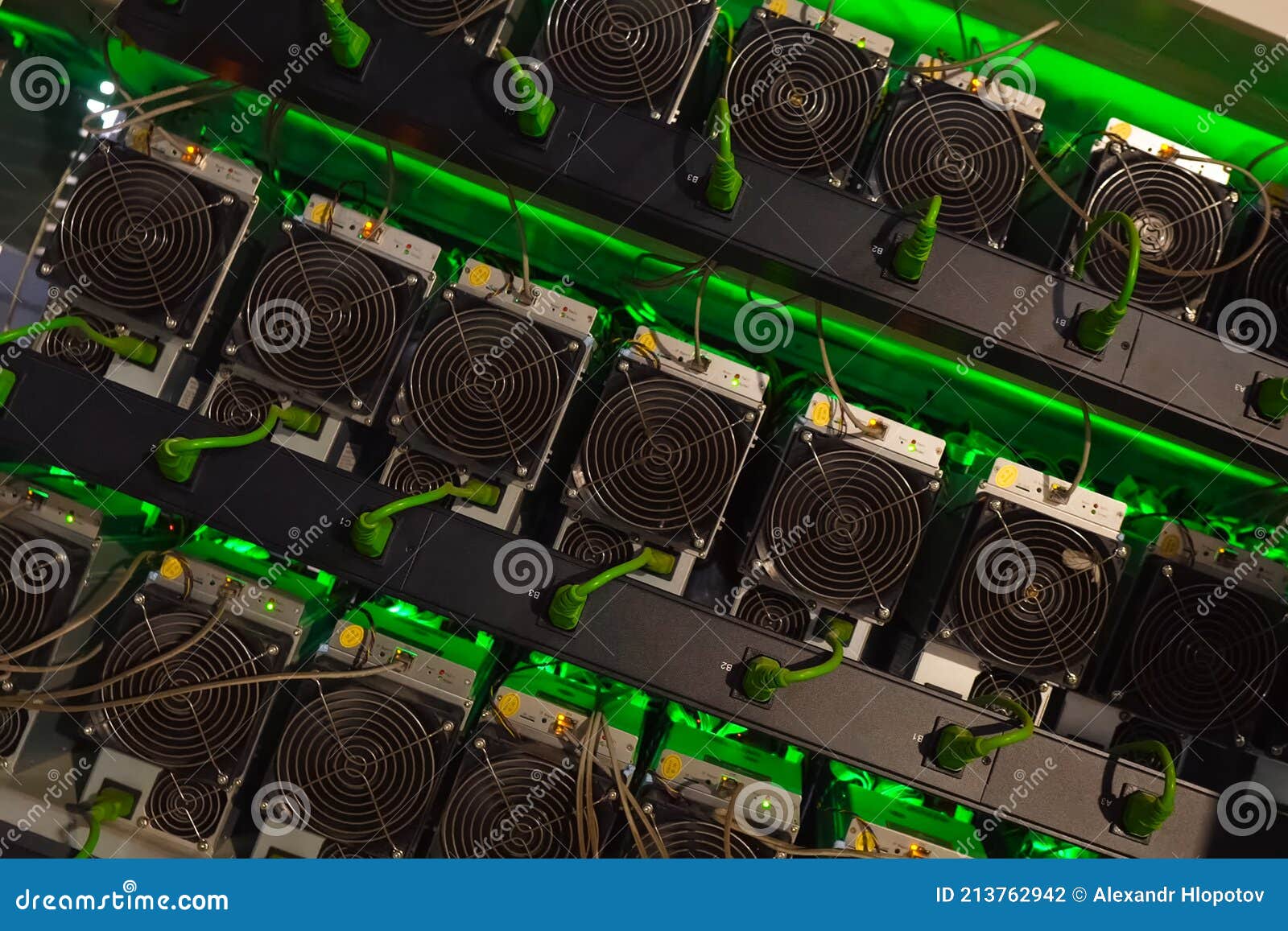 Mining Farm, Video Cards and Asiki Mining Farm Stock Photo - Image of ...