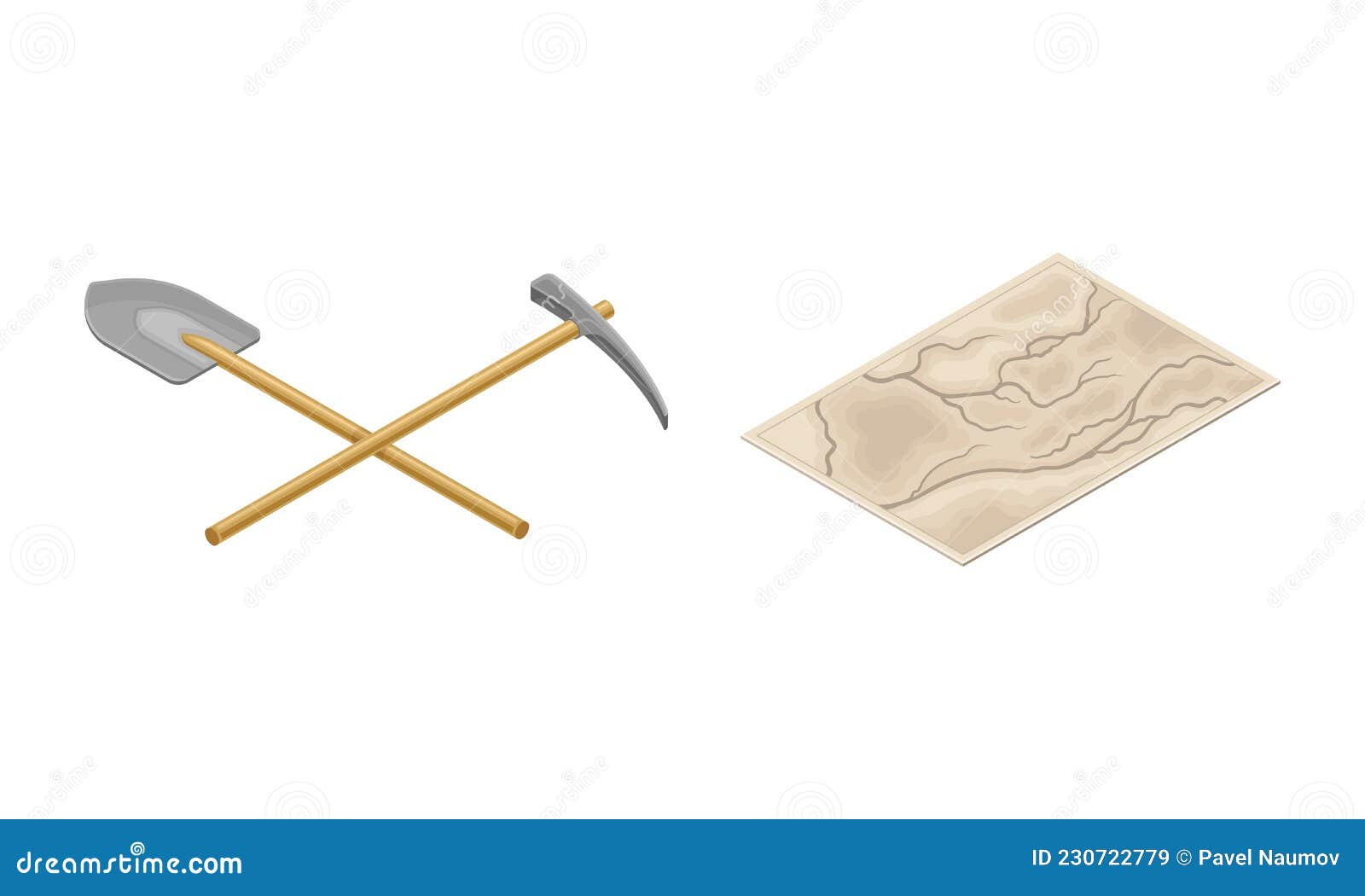 Shovel And Pickaxe Line And Solid Icon, Labour Day Concept, Pick And ...