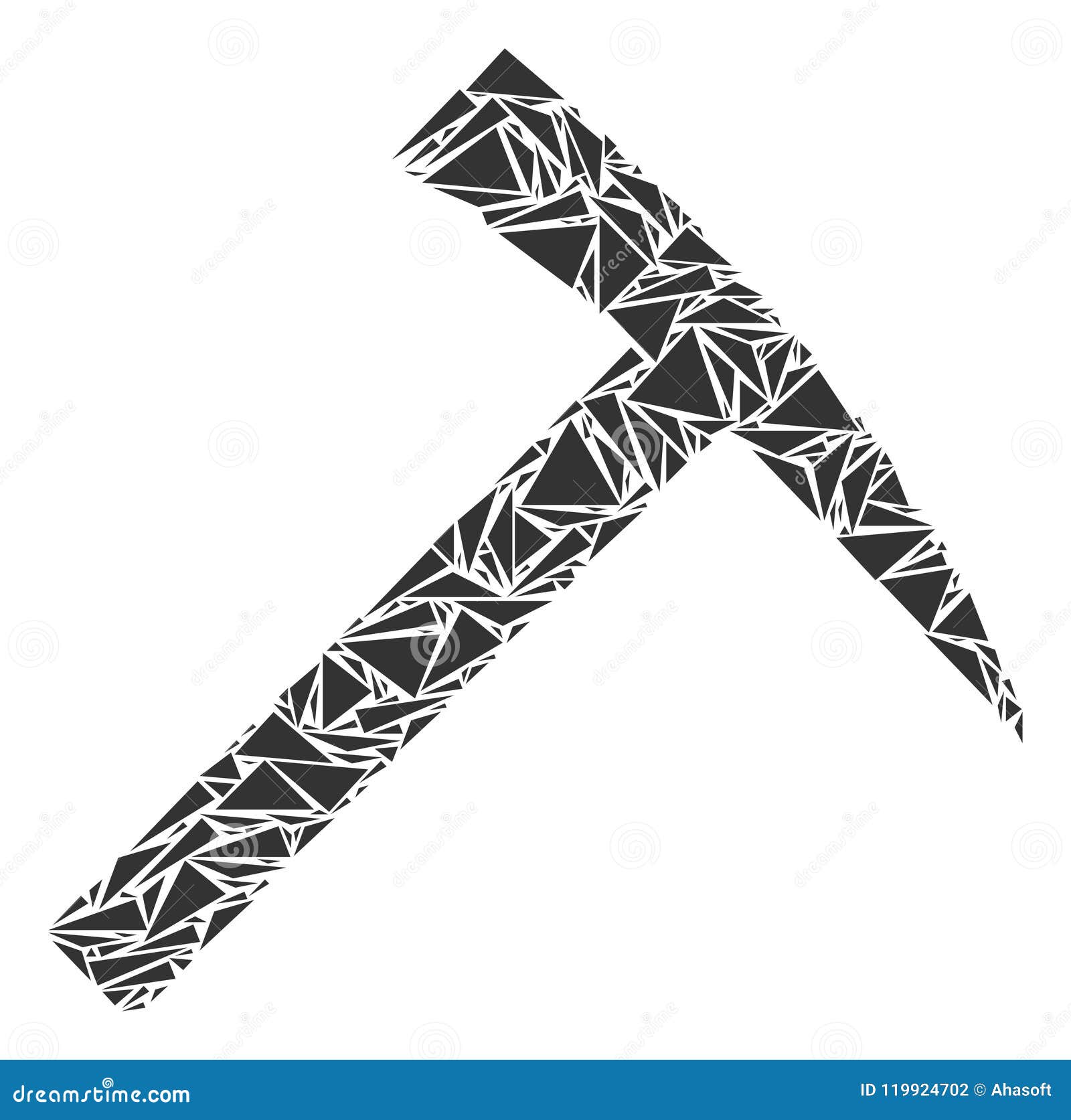 Mining Hammer Collage of Triangles Stock Vector - Illustration of ...