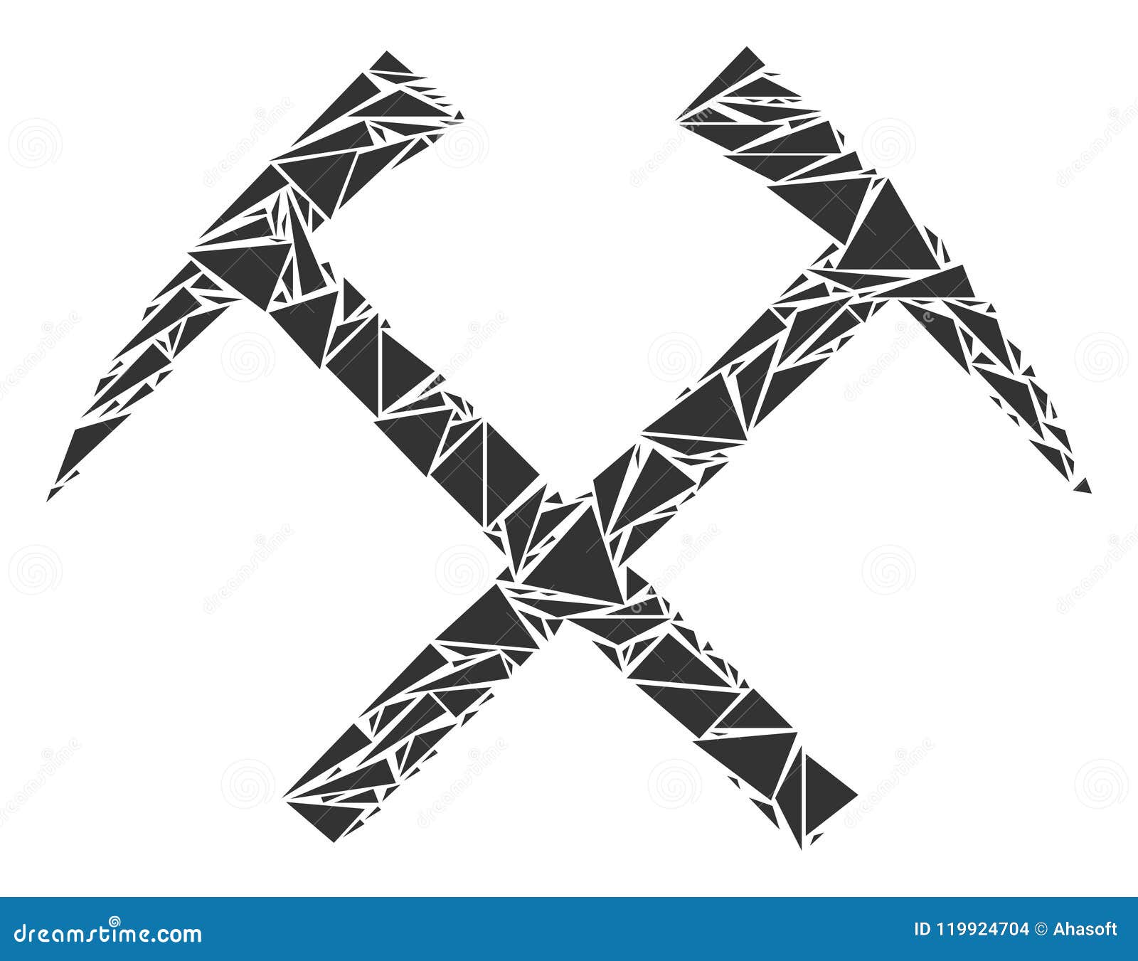 Mining Hammers Collage of Triangles Stock Vector - Illustration of ...