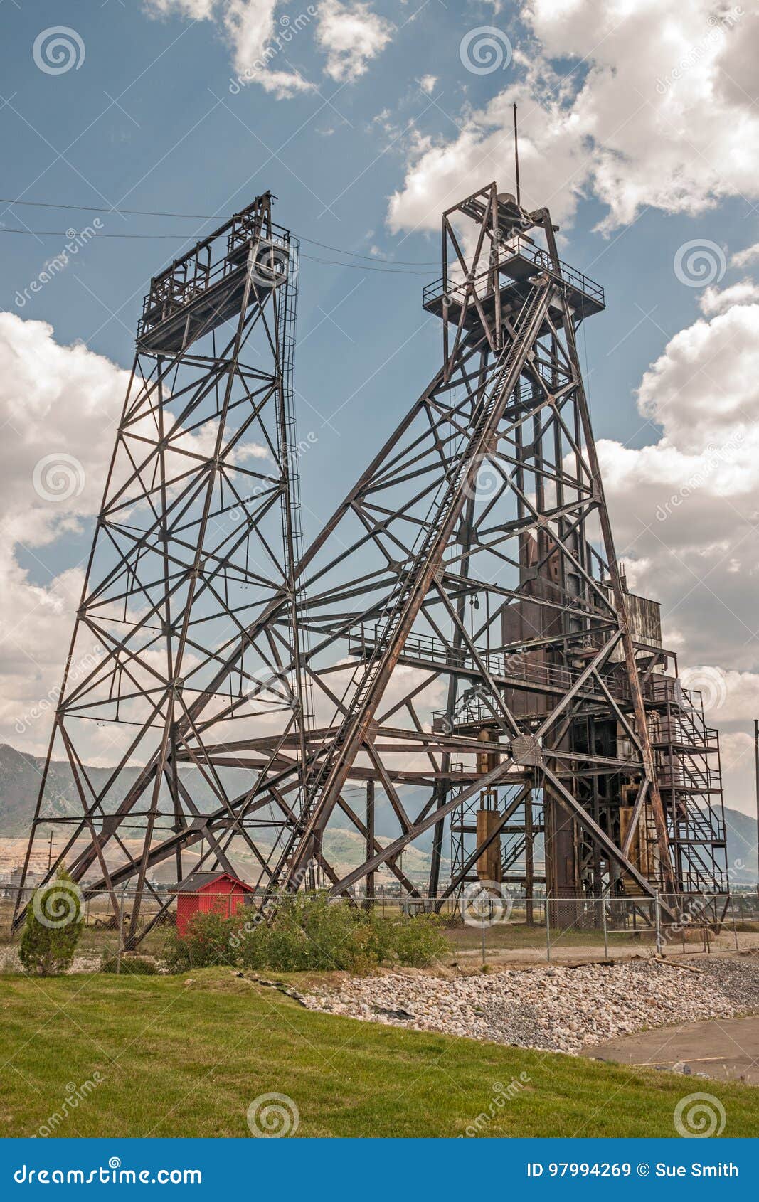 Mining Headframe stock image. Image of green, steel, headframe - 97994269