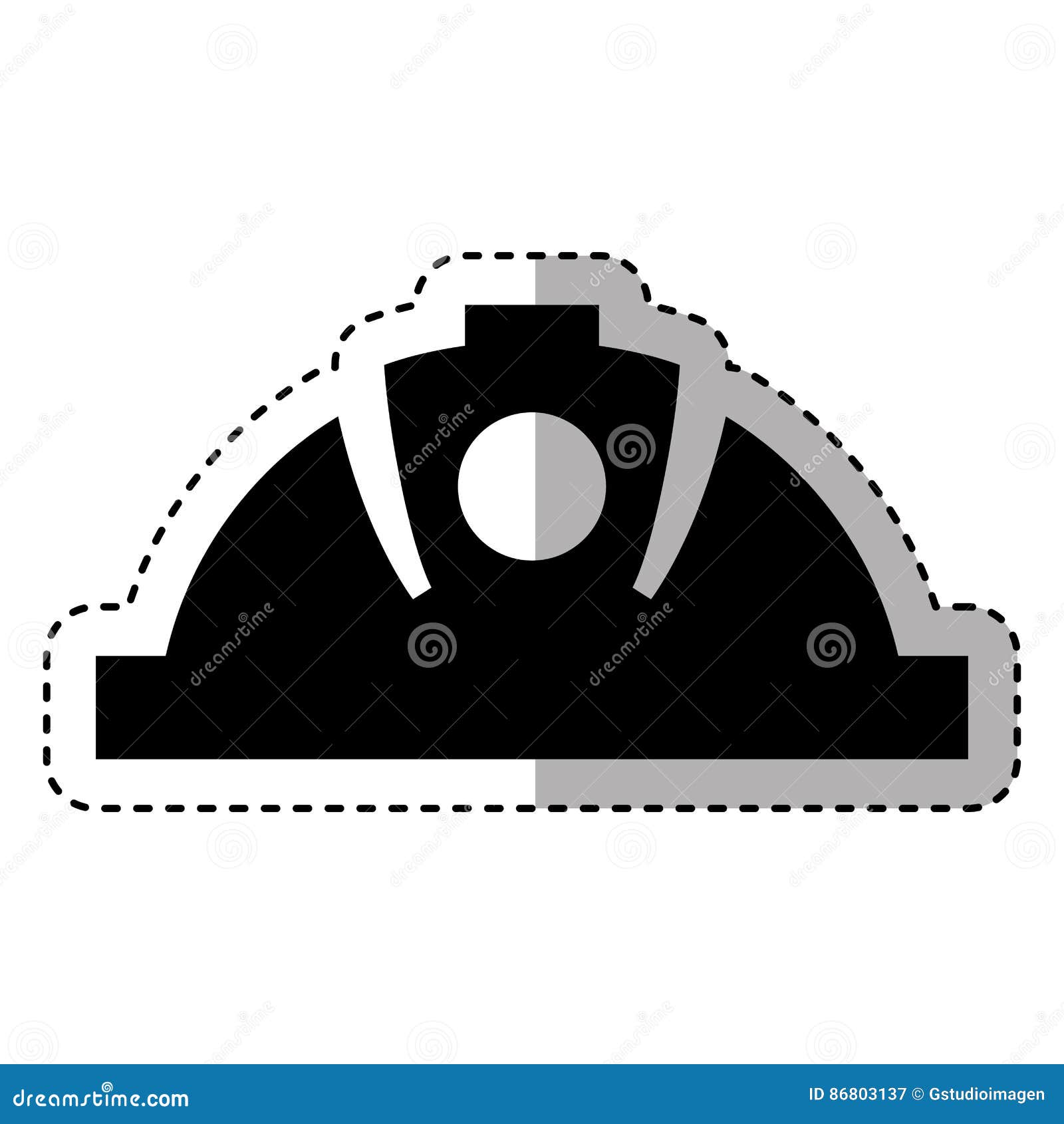 Mining Helmet Isolated Icon Stock Vector - Illustration of worker ...