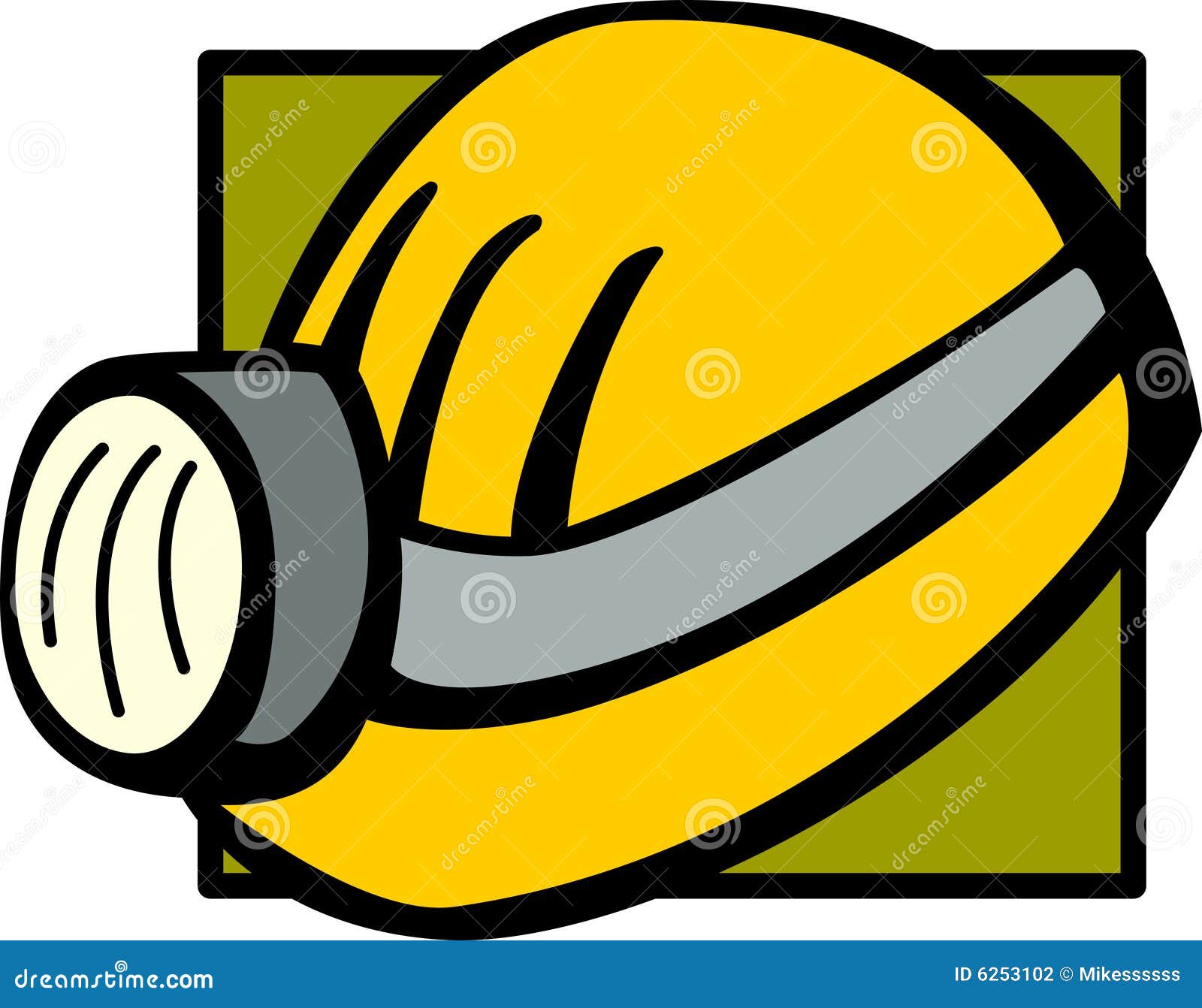 Mining Helmet with Lamp Vector Illustration Stock Vector - Illustration ...