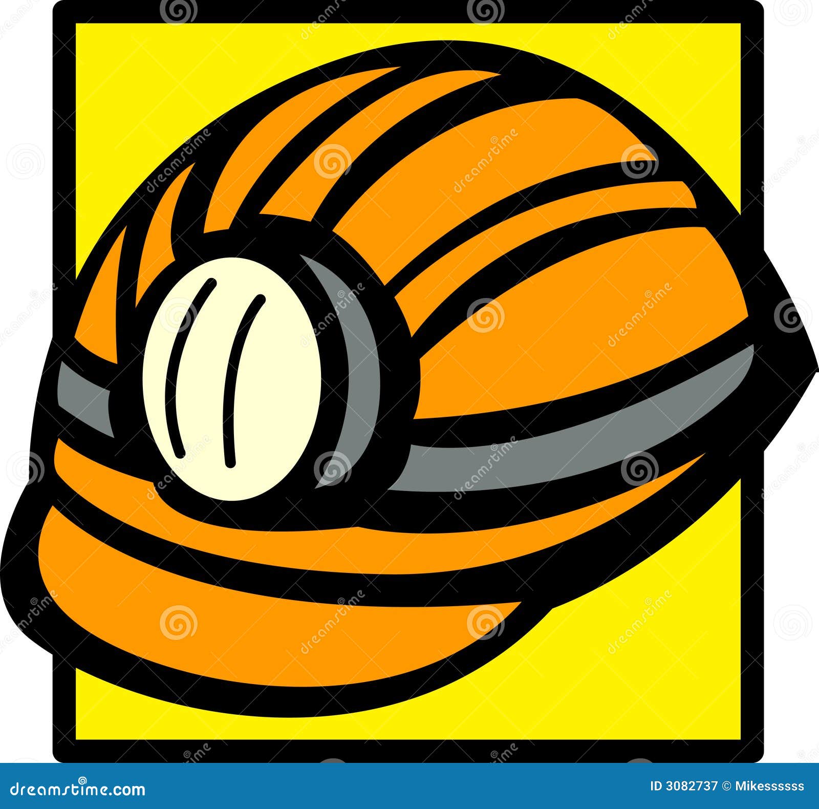 Mining Helmet with Light Vector Illustration Stock Vector ...