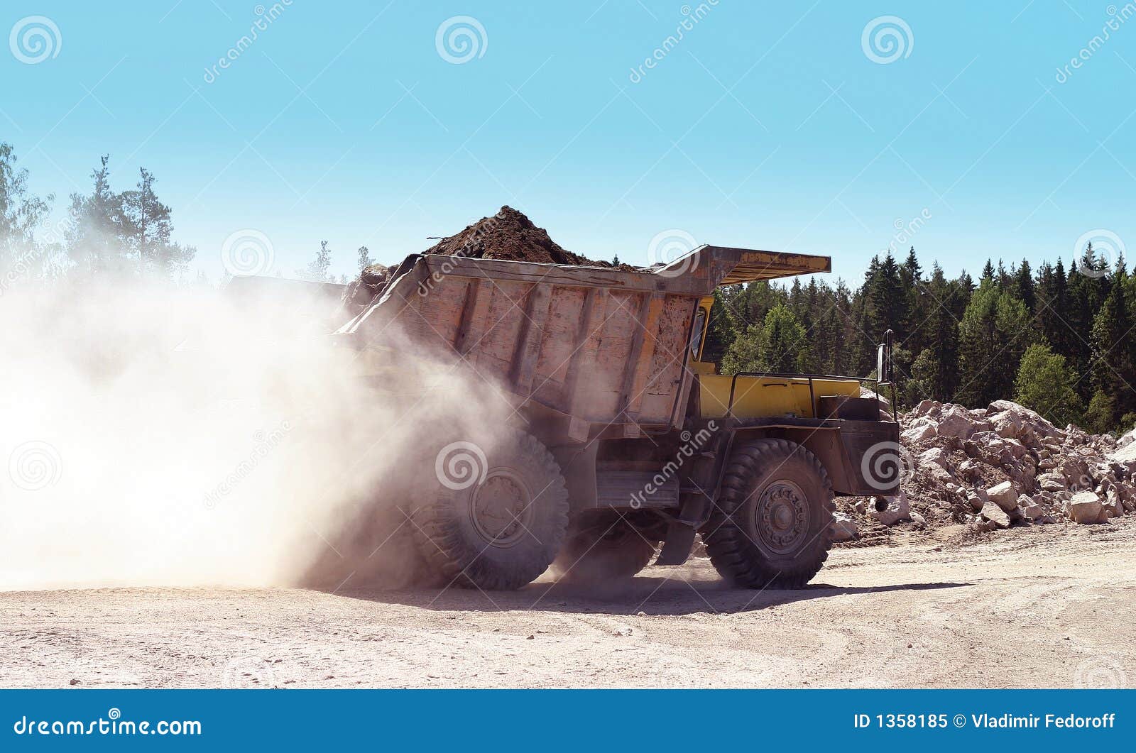 Mining hopper stock image. Image of truck, mountain, stone - 1358185