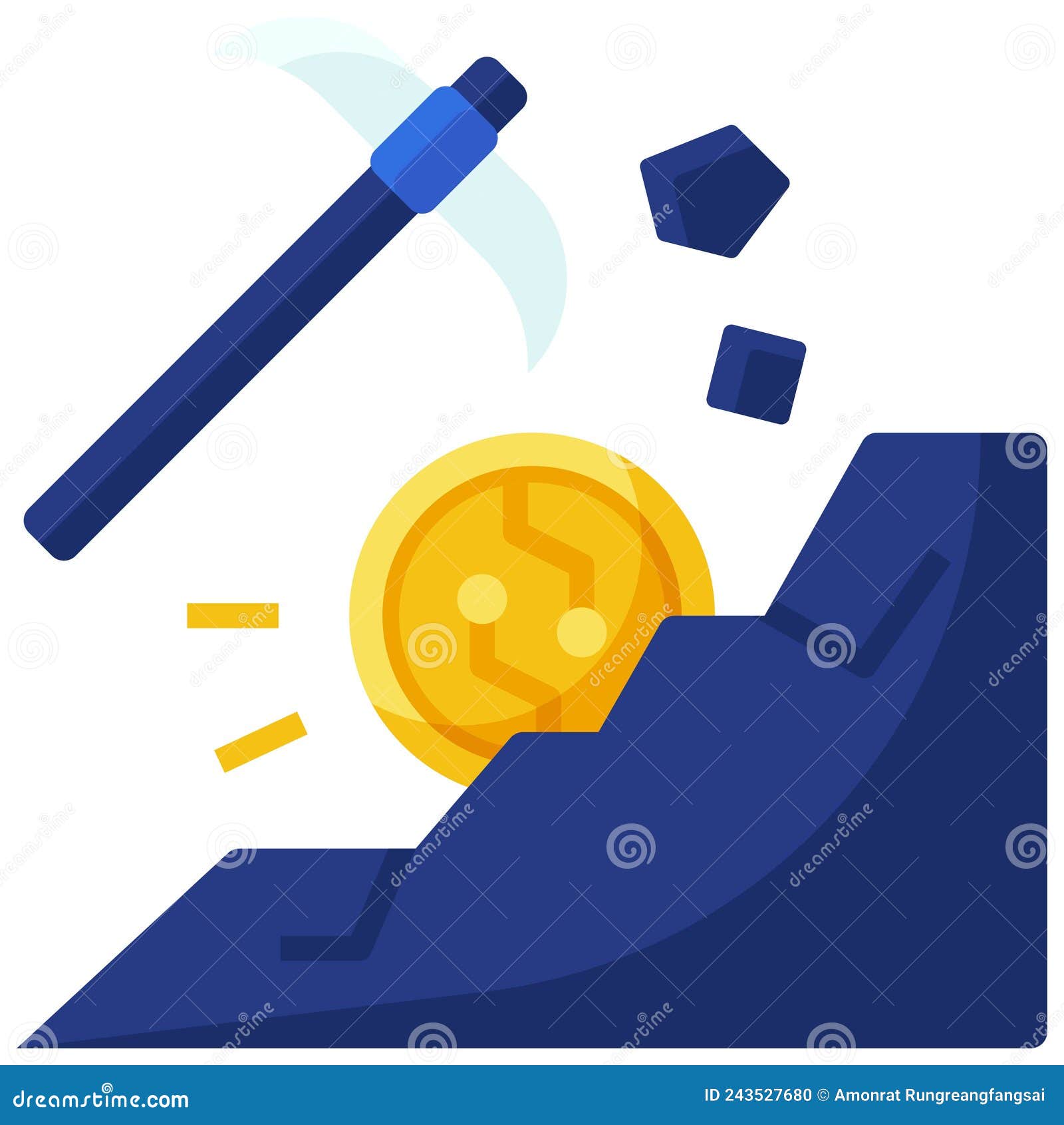 Mining Icon, Crypto Related Vector Illustration Stock Vector ...
