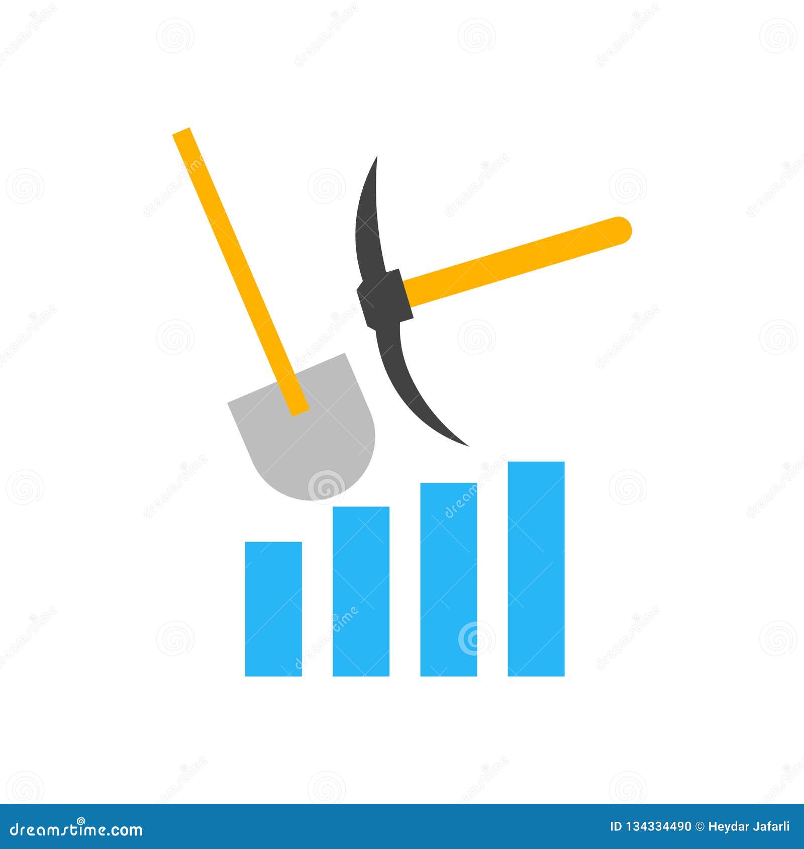 Mining Icon Vector Sign and Symbol Isolated on White Background, Mining ...