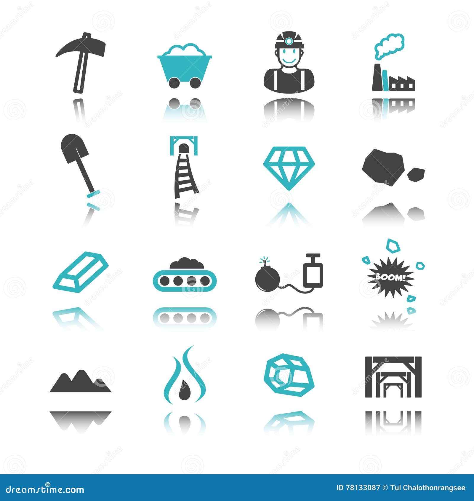 Mining Icons Set Royalty-Free Illustration | CartoonDealer.com #61972170