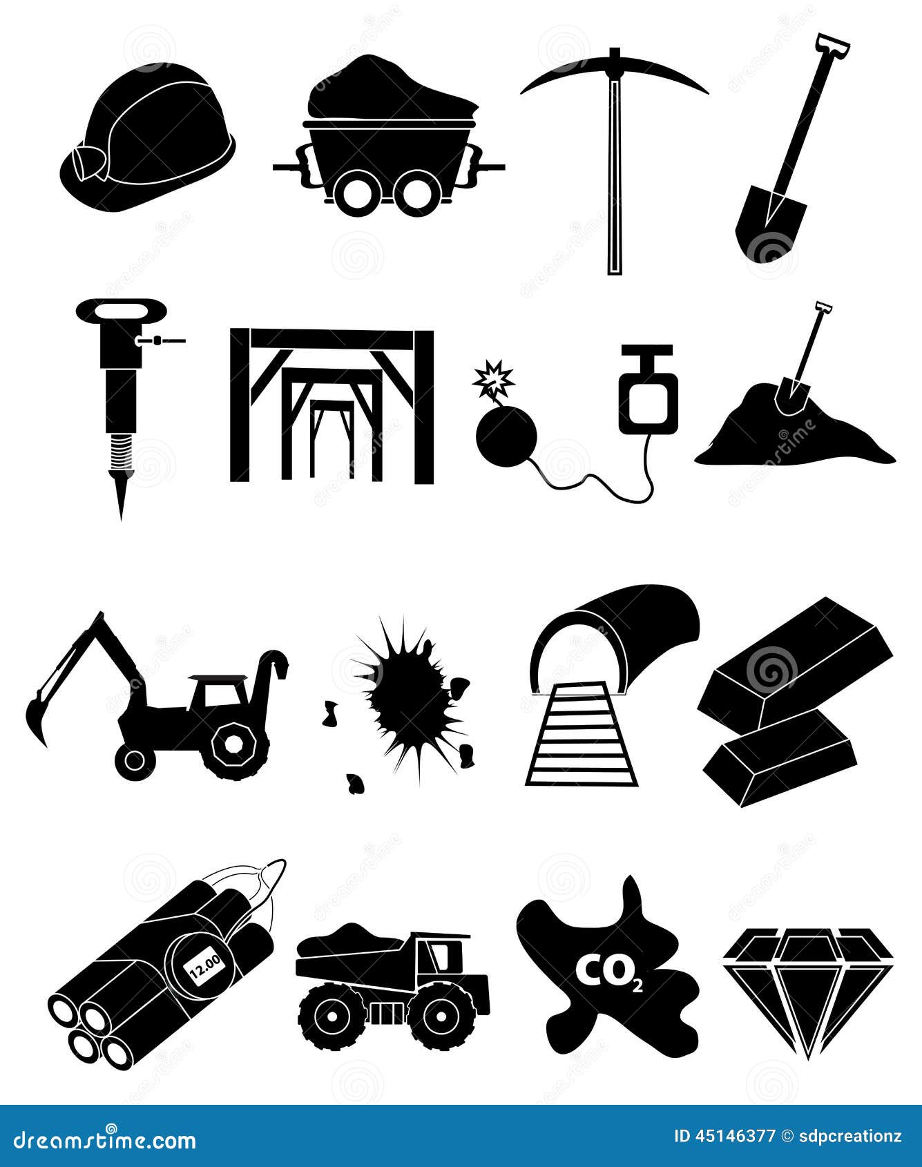 Mining icons set stock vector. Illustration of sign, mining - 45146377 Mining icons set stock vector. Illustration of sign, mining - 45146377