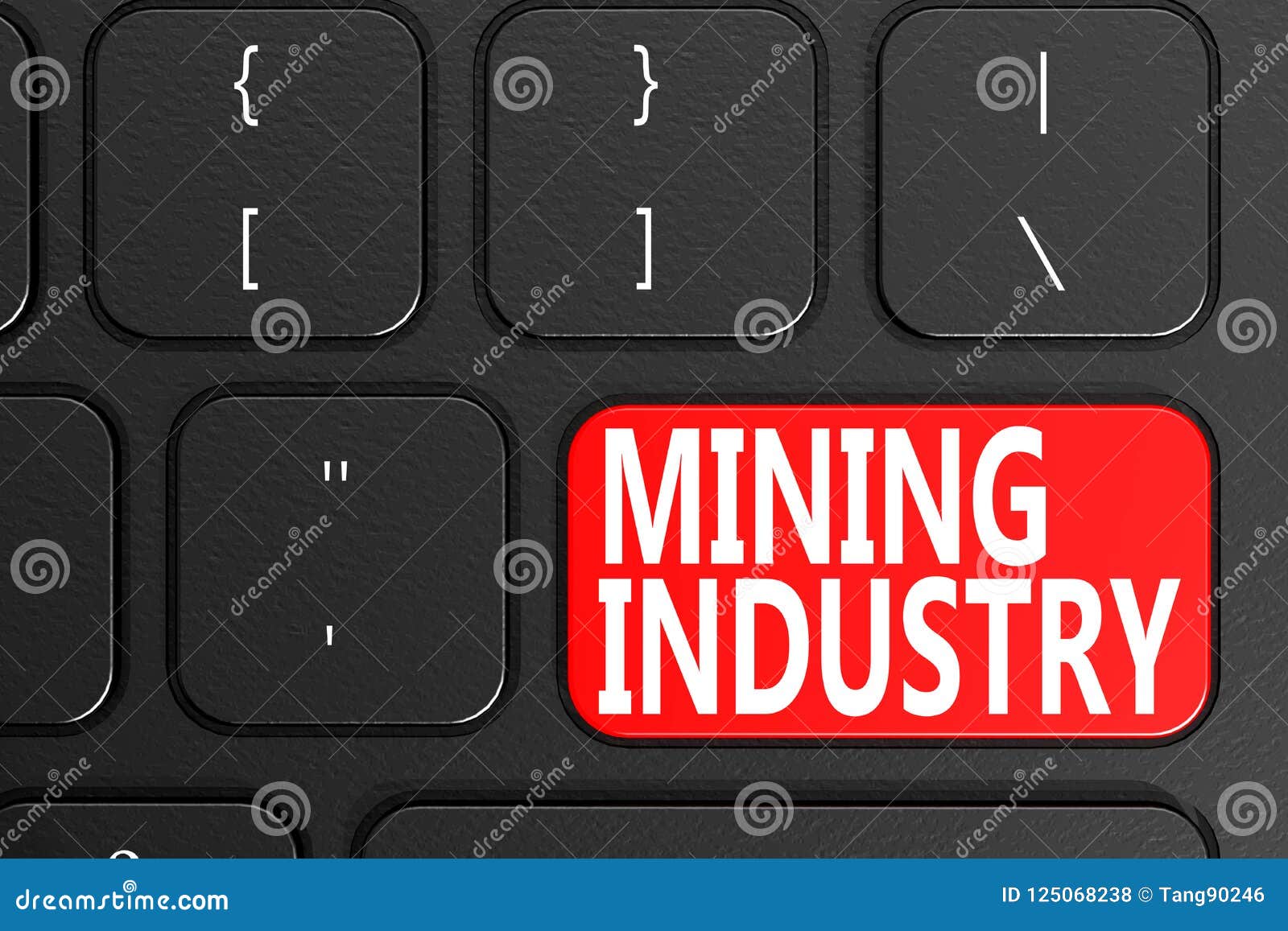 Mining Industry on Black Keyboard Stock Illustration - Illustration of ...