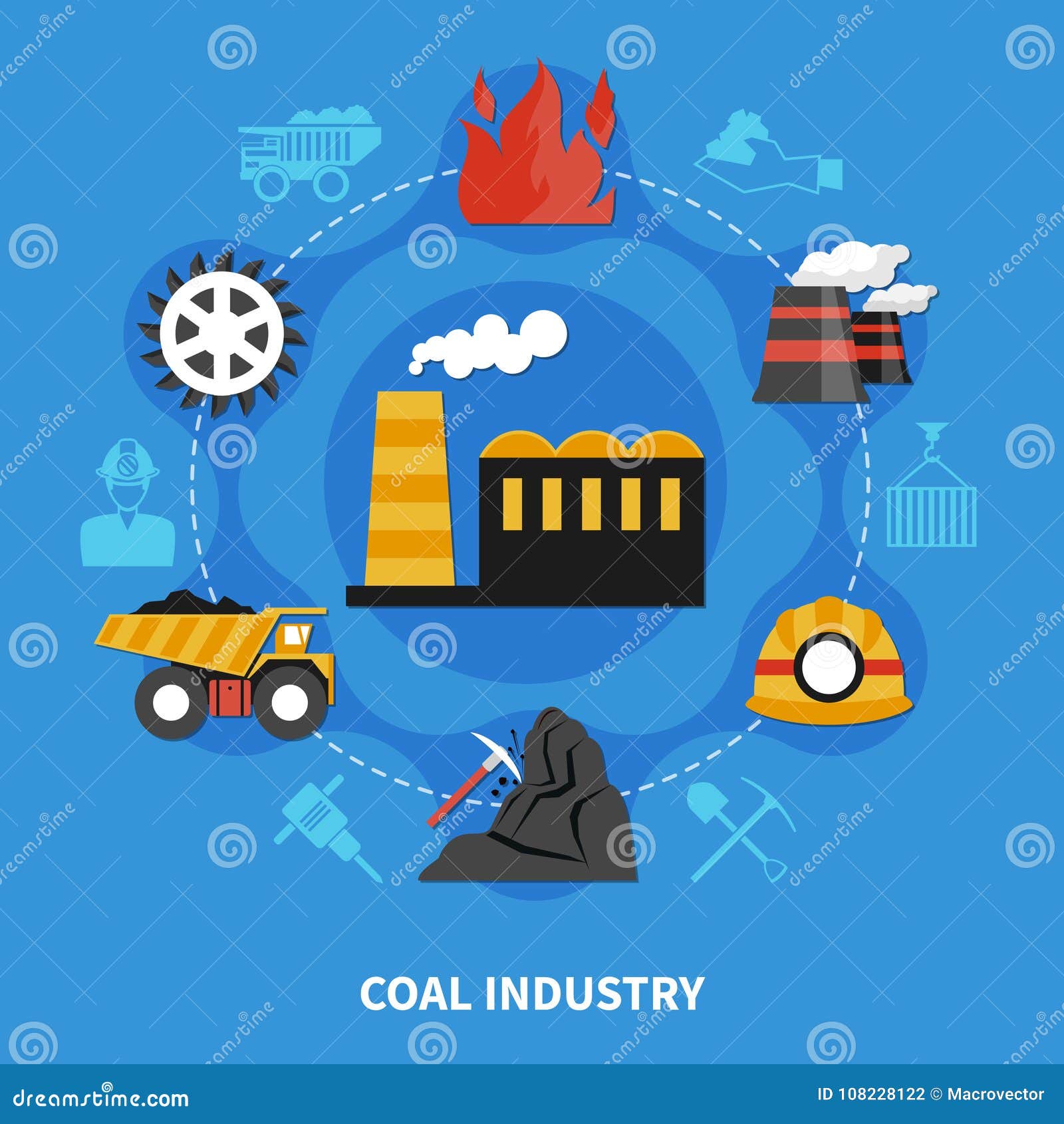 Mining Industry Concept stock vector. Illustration of concept - 108228122