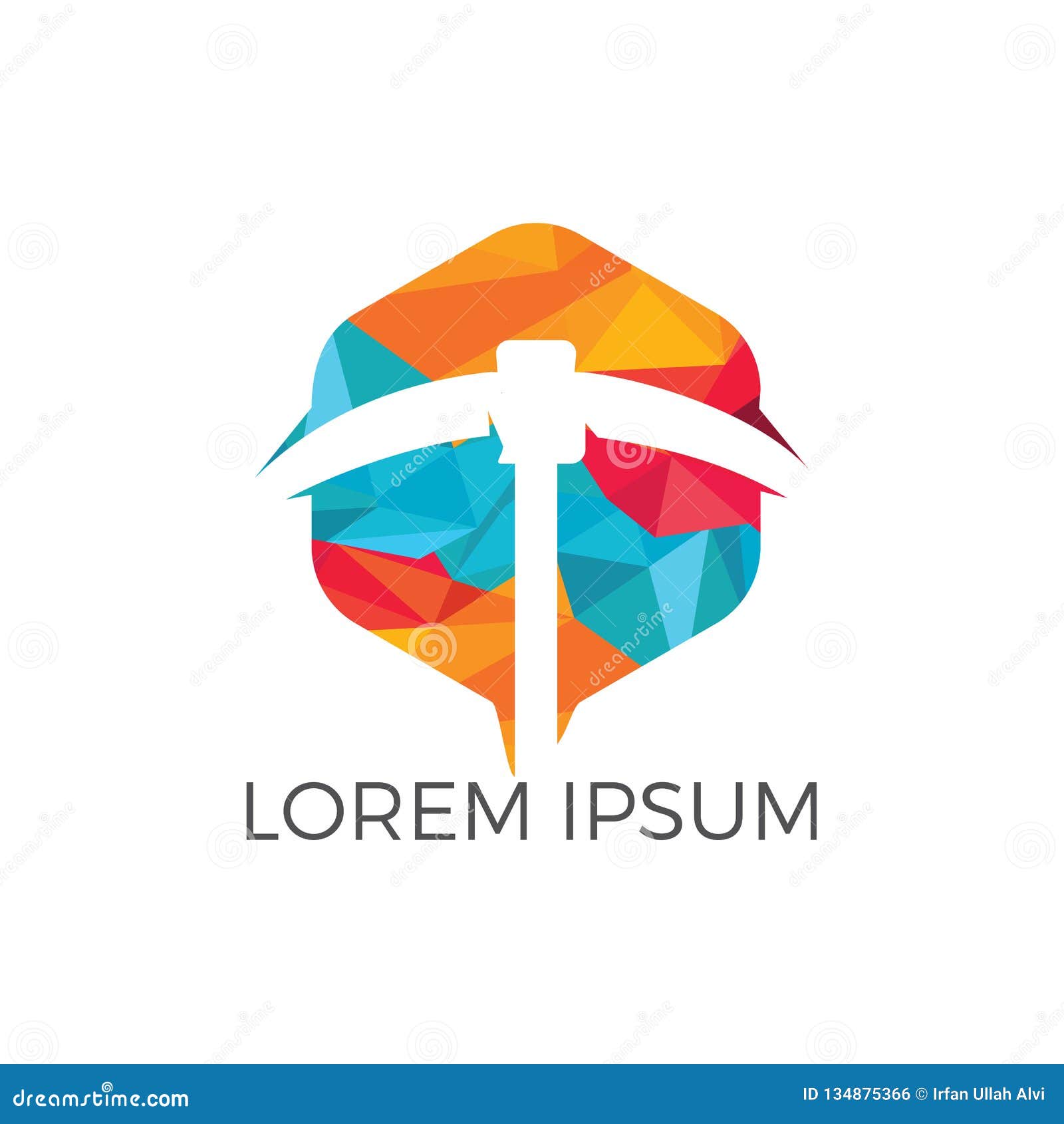 Mining Logo Design. stock vector. Illustration of business - 134875366