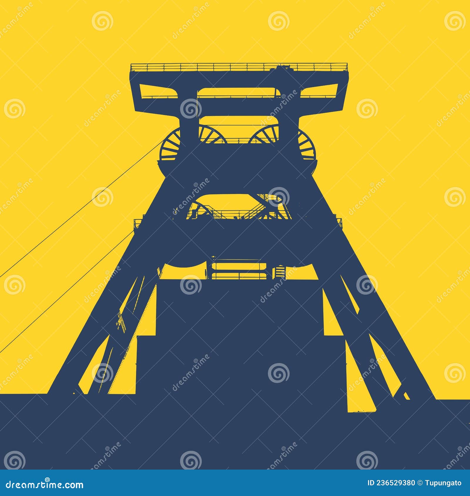 Mining Industry - Mine Vector Stock Vector - Illustration of outline ...