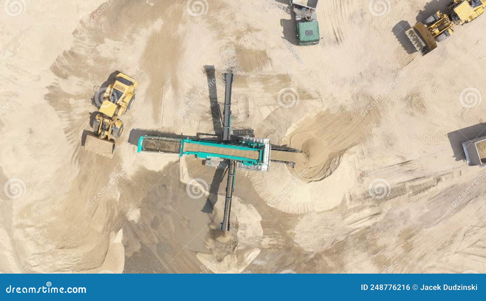 Mining Industry. Process of Sorting Sand on Mining Conveyor Belt Stock ...