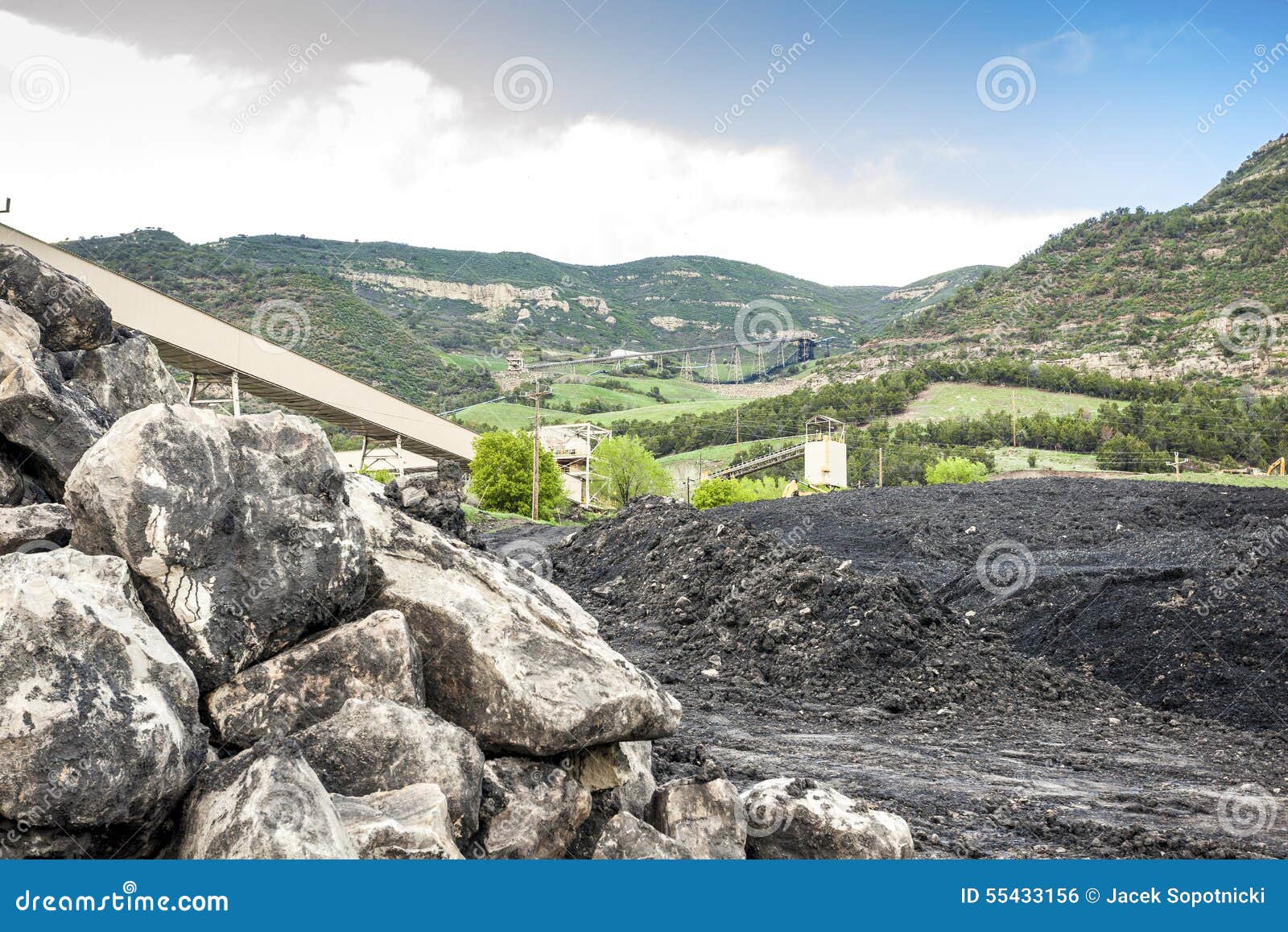 Mining infrastructure stock photo. Image of grass, coal - 55433156