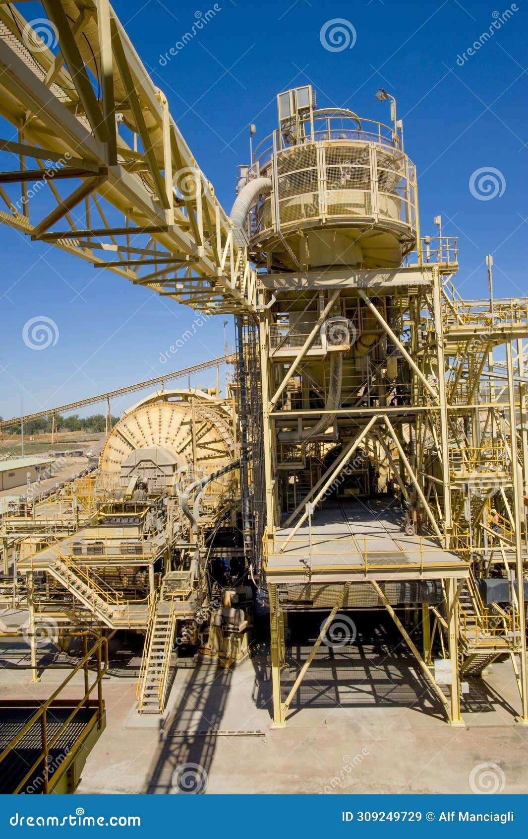 Mining Infrastructure in a Gold Mine in Australia. Stock Image - Image ...