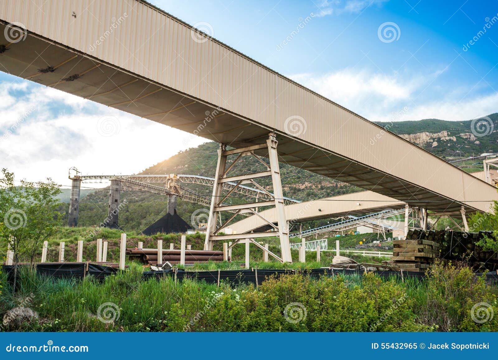 Mining infrustructure stock image. Image of grass, huge - 55432965