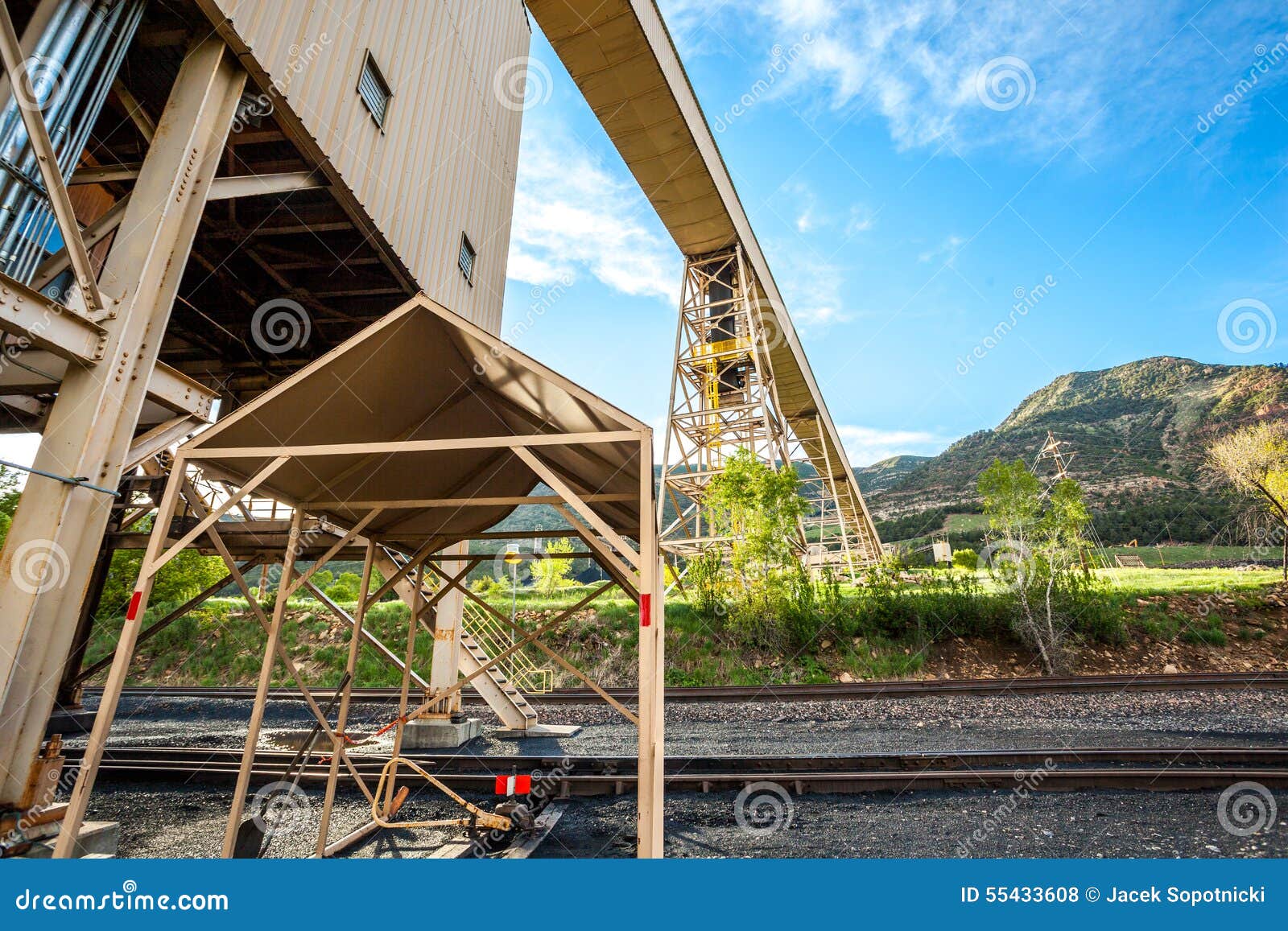 Mining infrustructure stock photo. Image of grass, earth - 55433608