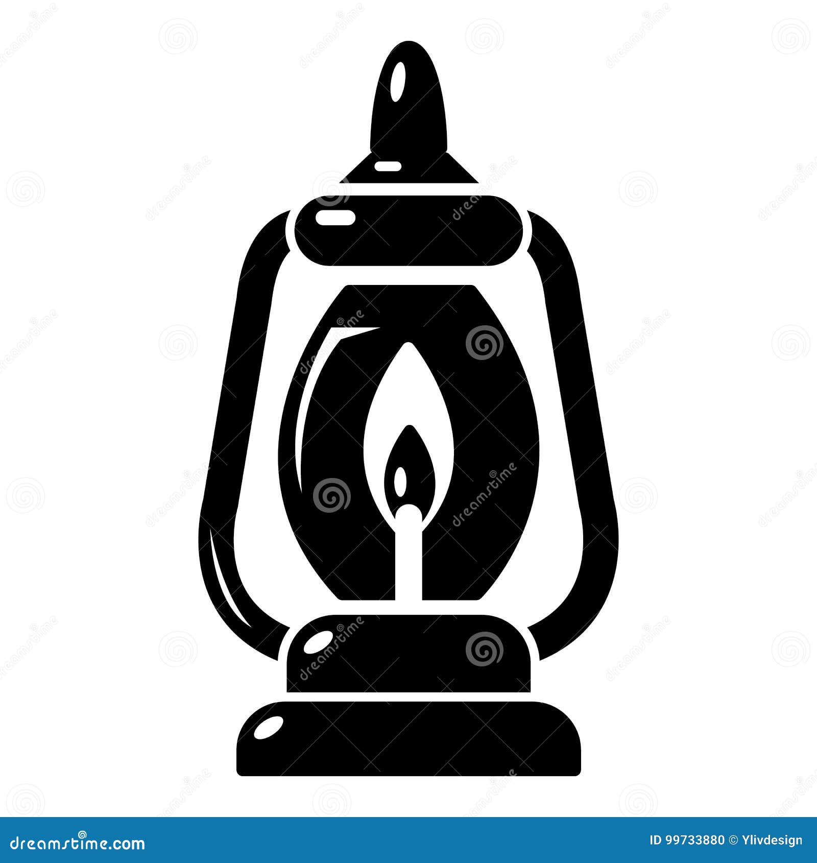 Mining Lamp Icon , Simple Style Stock Vector - Illustration of lighting ...