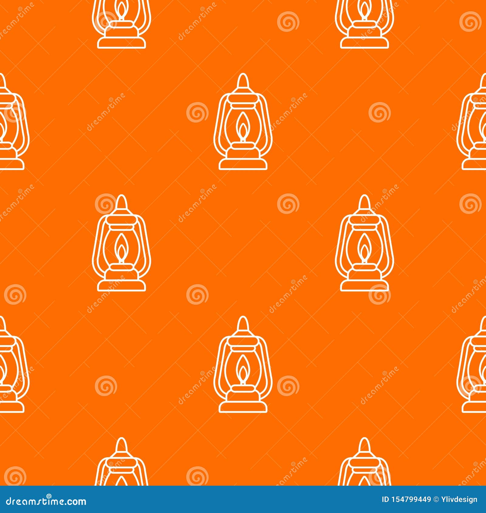 Mining Lamp Pattern Vector Orange Stock Vector - Illustration of ...
