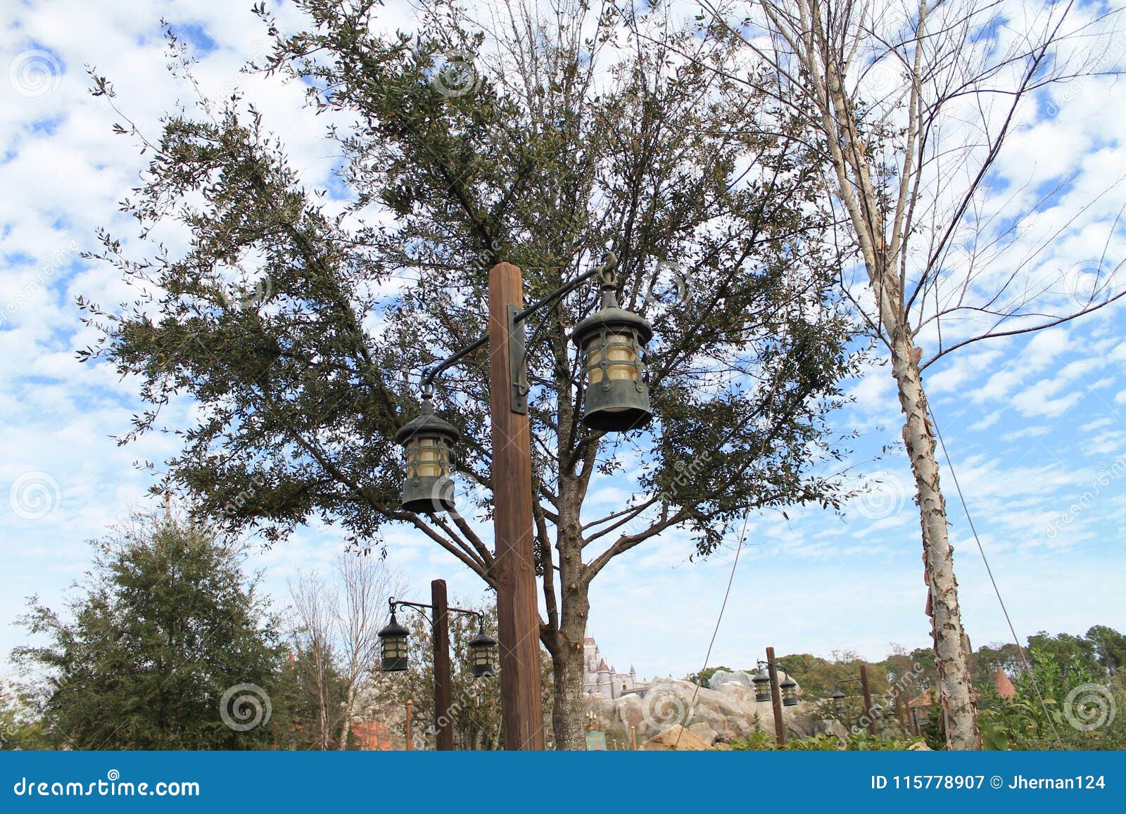 Mining lamps on a post stock image. Image of florida - 115778907
