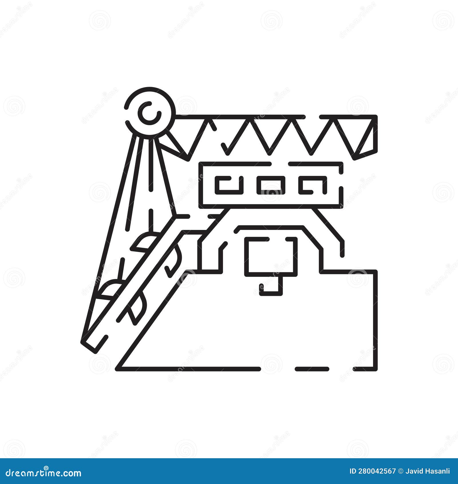 Mining Line Icon. Extraction of Minerals in the Mine and Surface ...