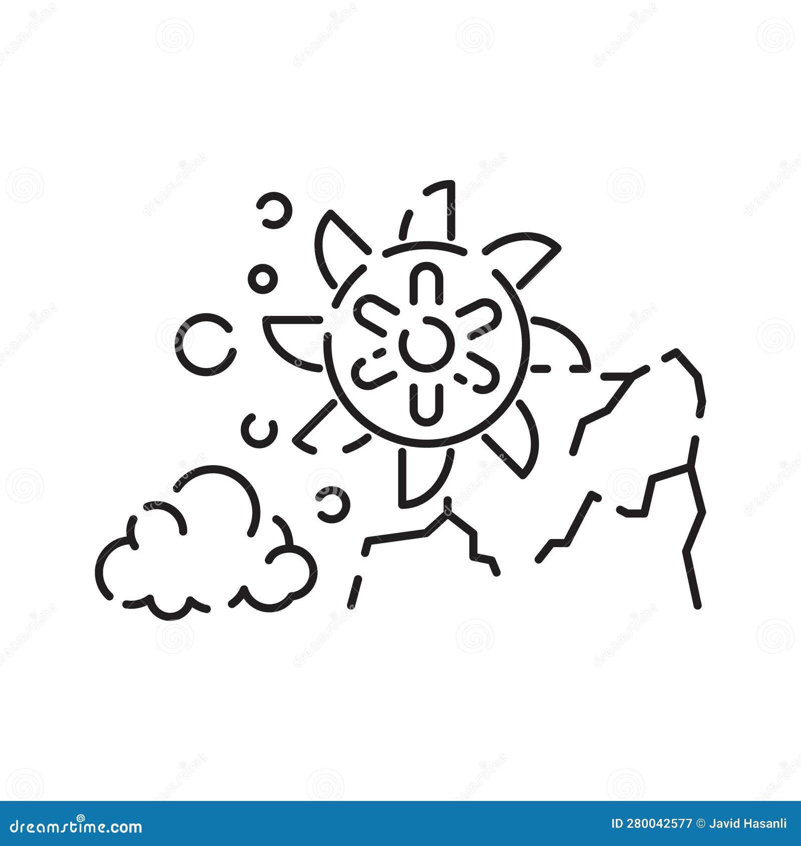 Mining Line Icon. Extraction of Minerals in the Mine and Surface ...