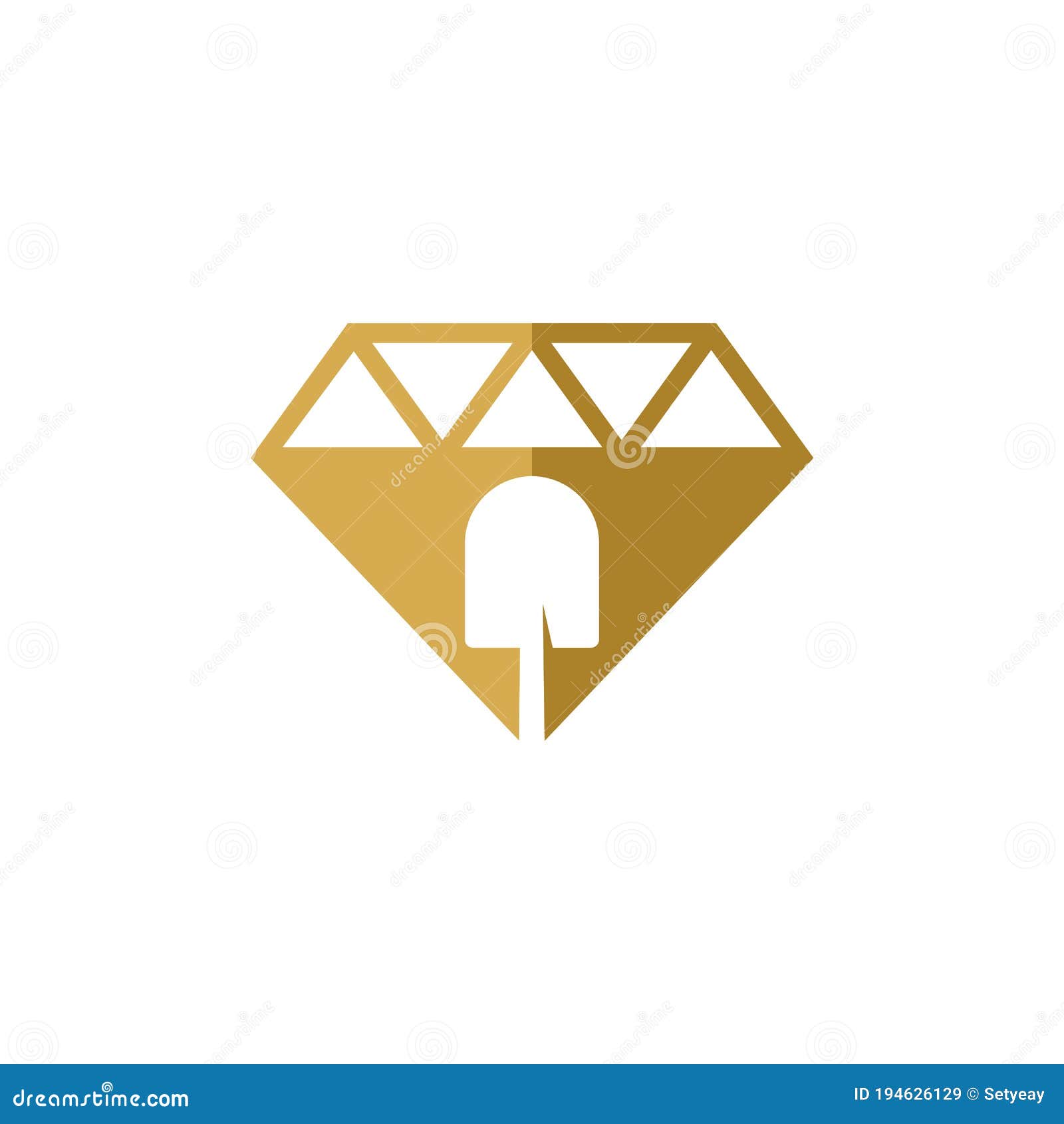 Mining Logo Template with Diamond Concept. Stylish Monochrome Vector ...