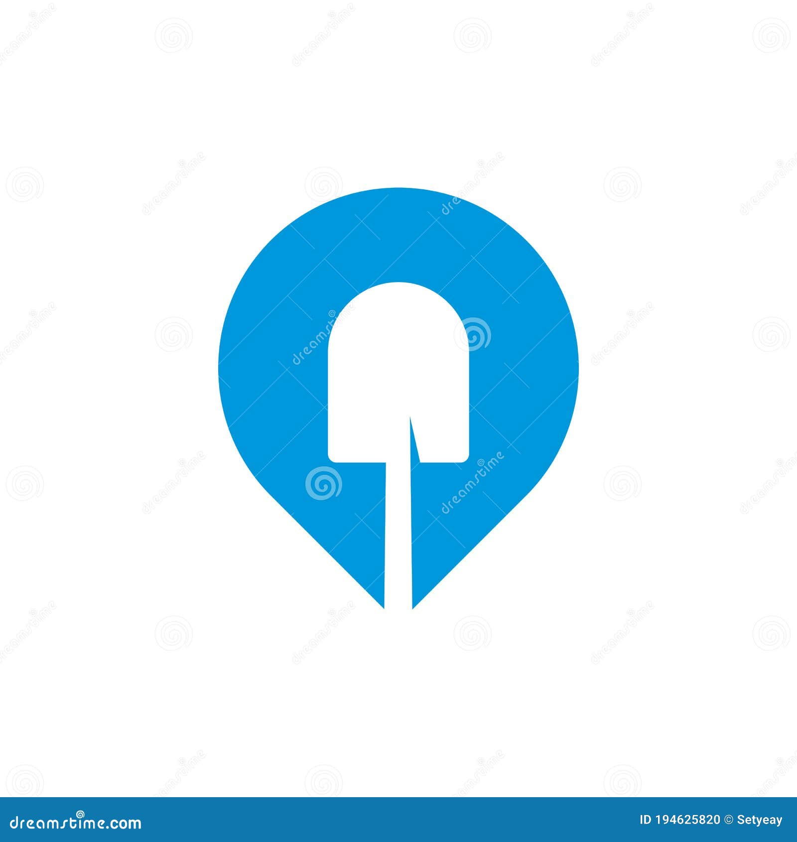 Mining Logo Template with Point. Stylish Monochrome Vector Illustration ...