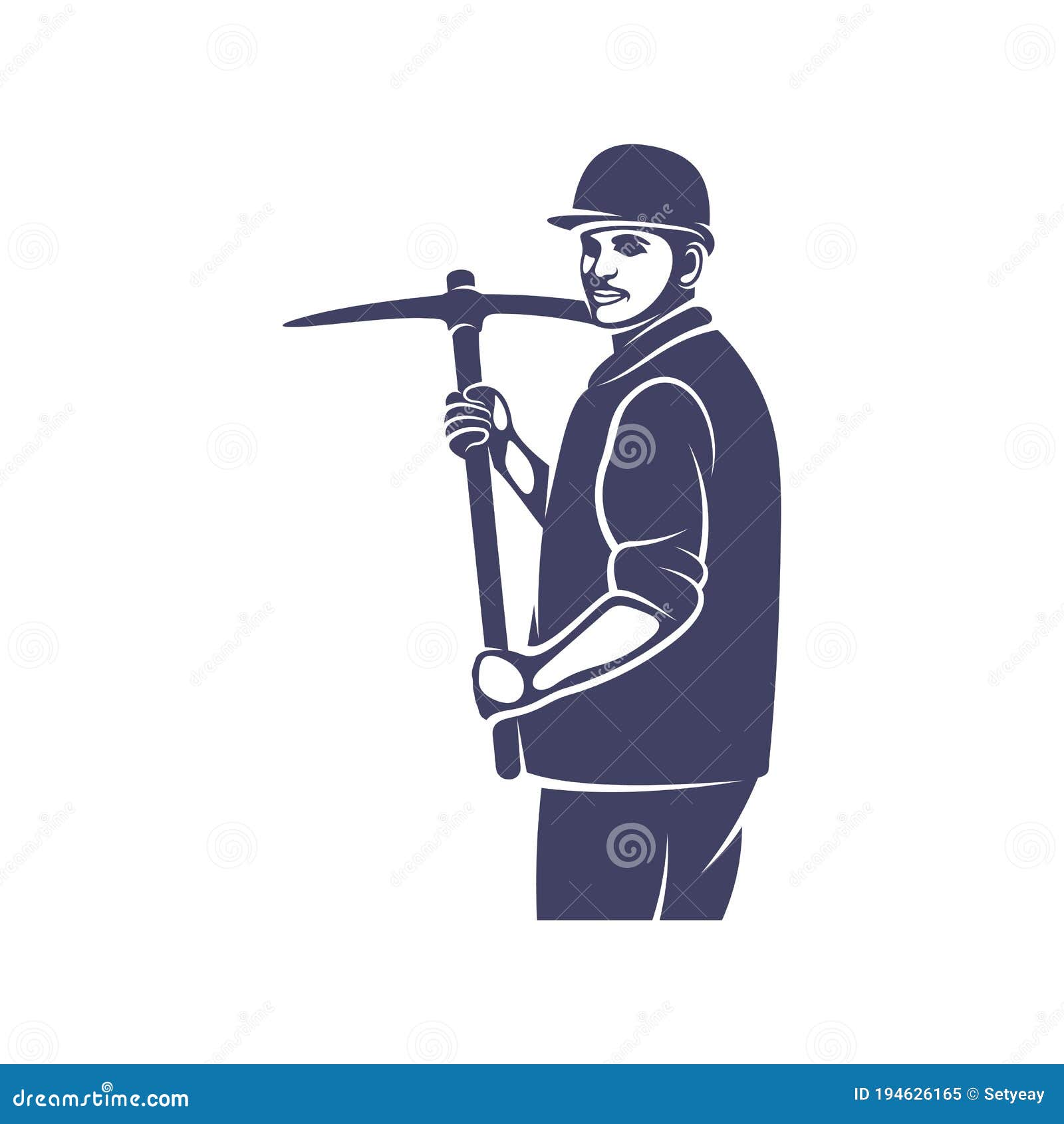 Mining Logo Template. Stylish Vector Illustration Stock Vector ...