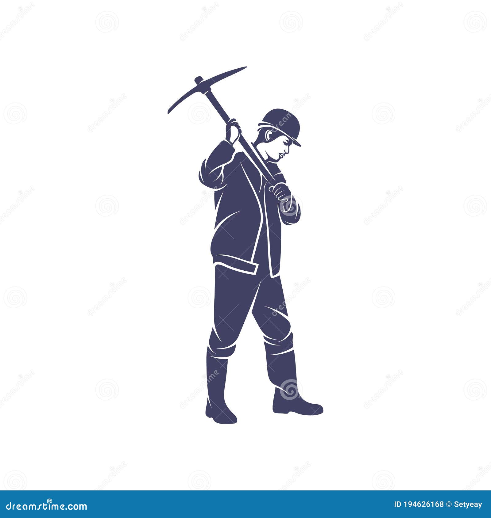 Mining Logo Template. Stylish Vector Illustration Stock Vector ...