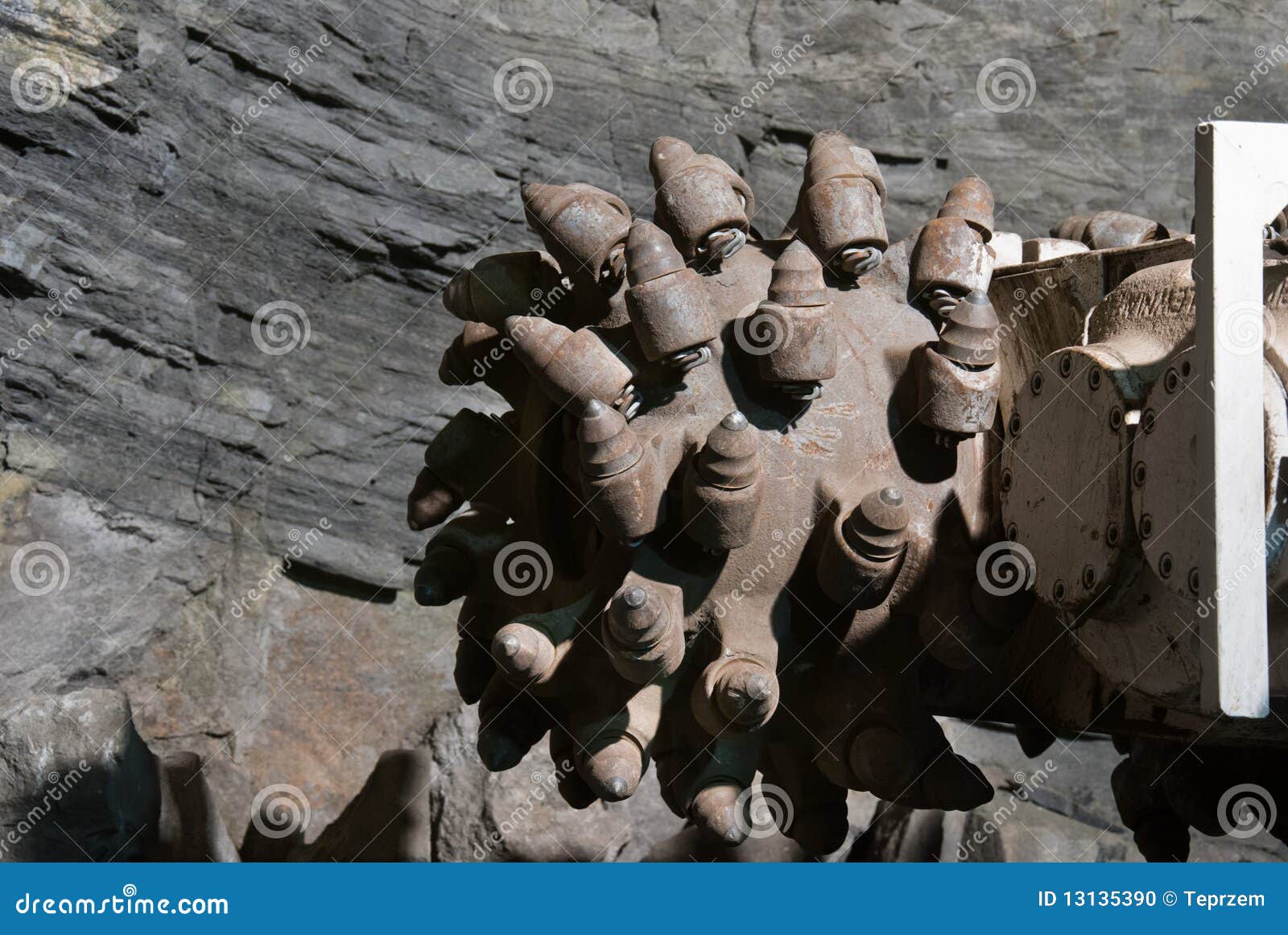 Mining machine closeup stock photo. Image of borer, drill - 13135390