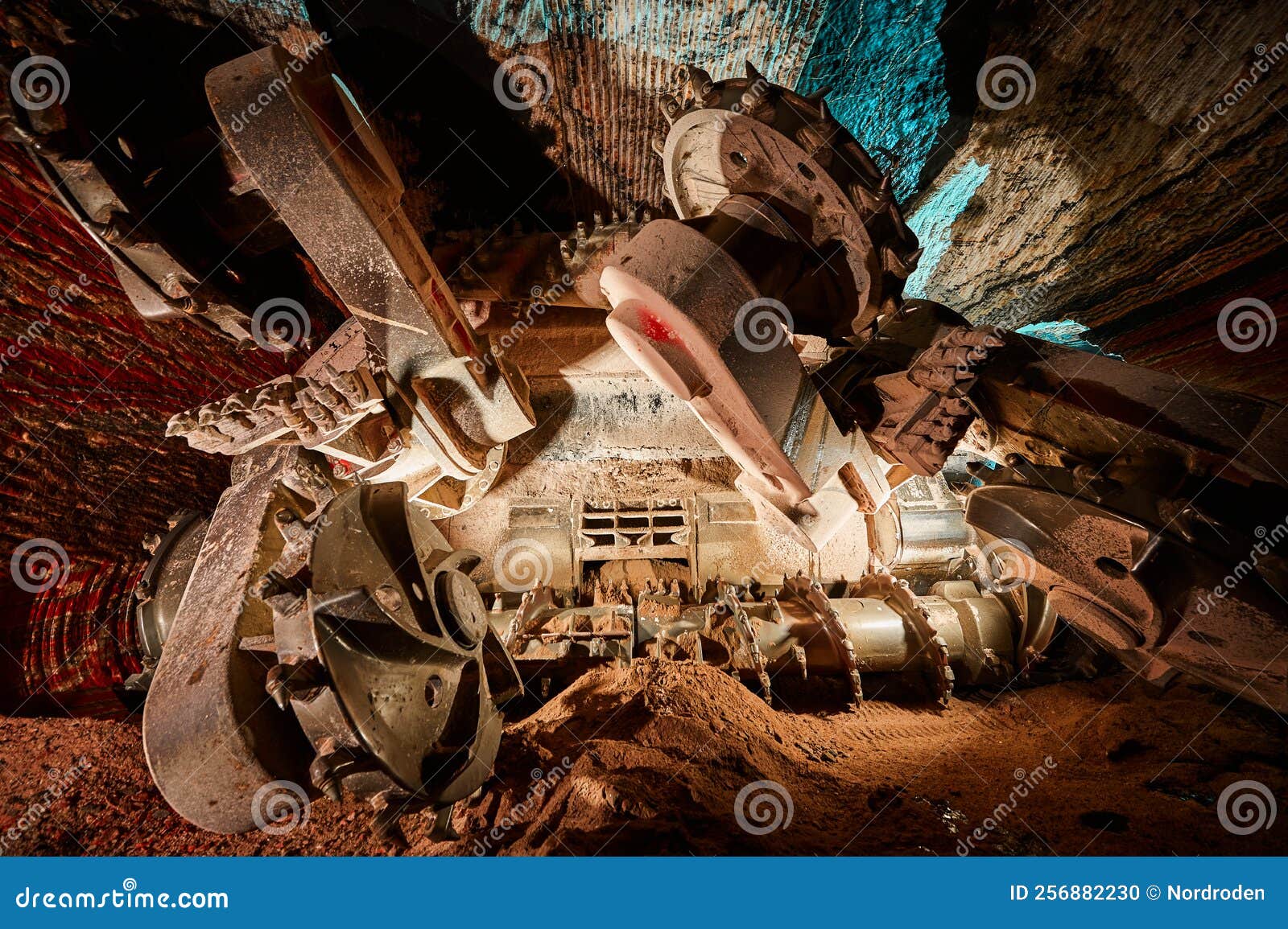 Mining Machine with Different Saws in Mineral Quarry Stock Photo ...