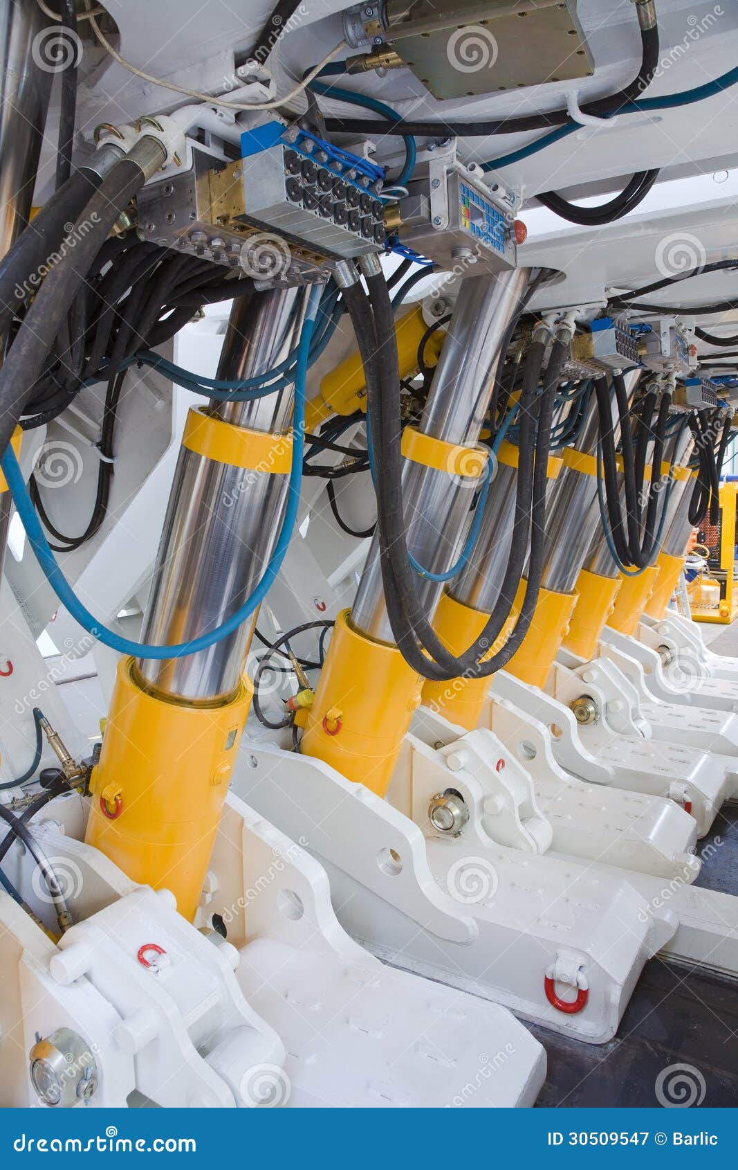 Mining Machine -hydraulic System Stock Image - Image of turning ...