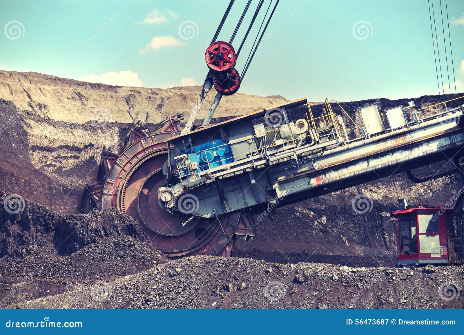 Mining Machine, Mining Coal Stock Image - Image of technology, mostecko ...