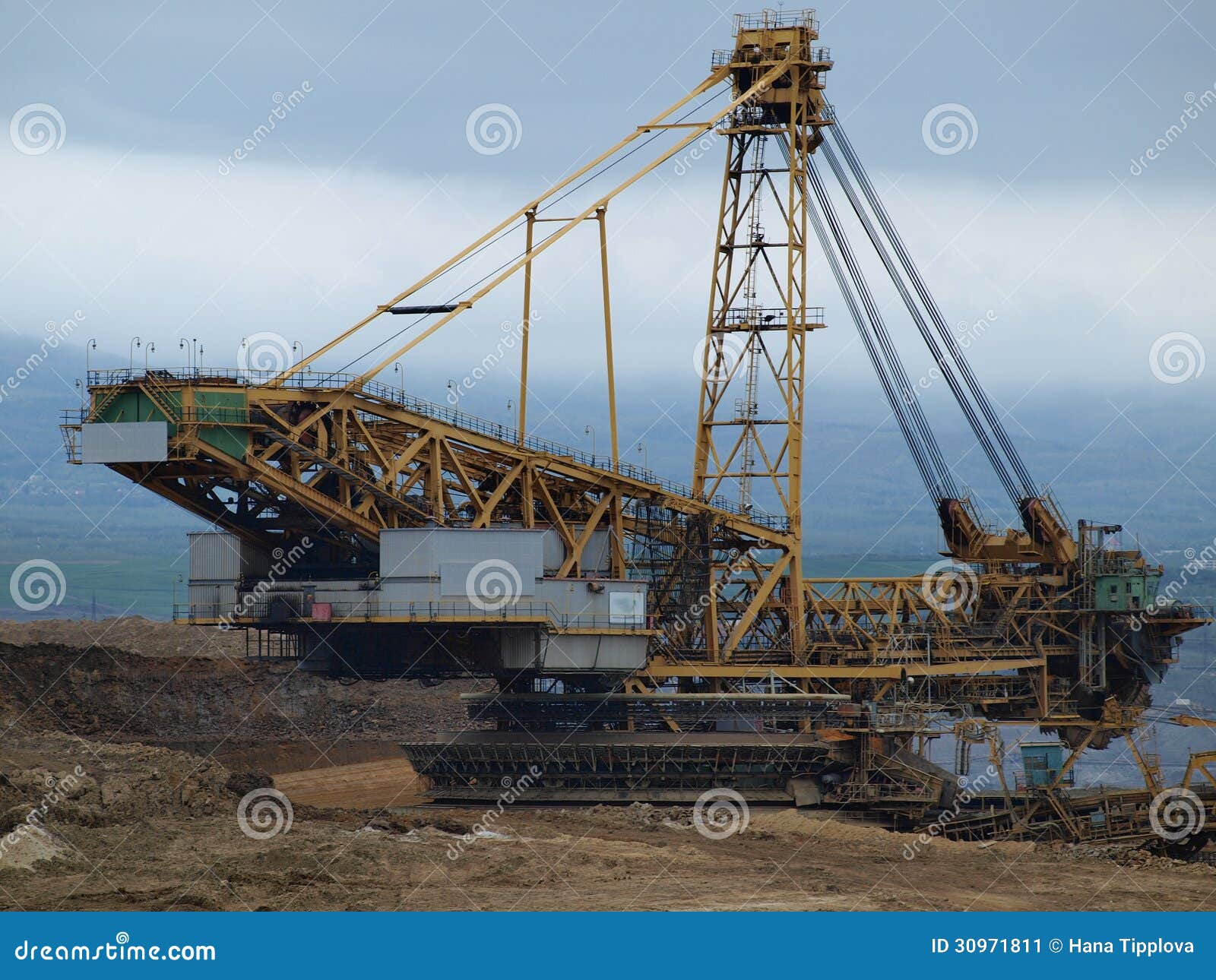 Mining Machine , Surface Coal Mine Stock Image - Image of heavy, strong ...
