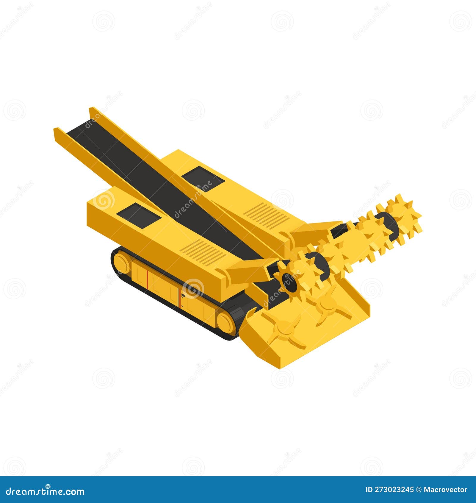 Mining Machinery Icon stock vector. Illustration of design - 273023245