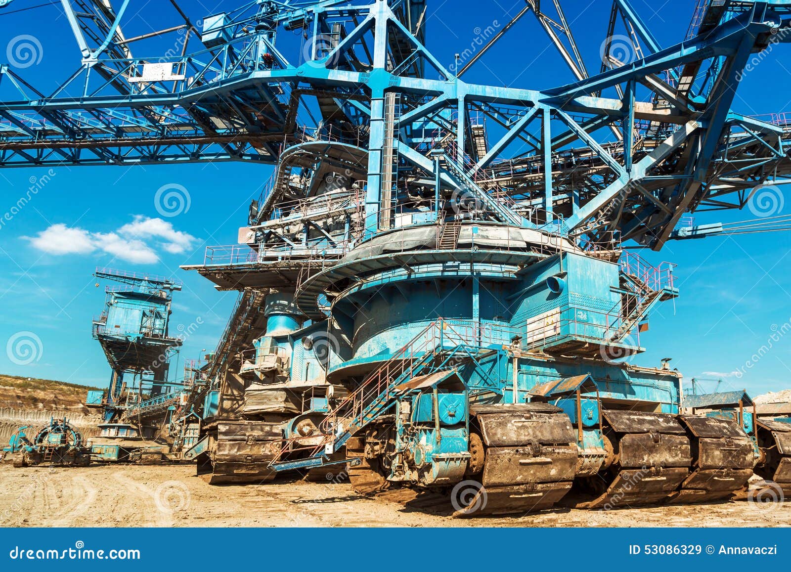 Mining Machinery in the Mine Stock Image - Image of blue, ground: 53086329