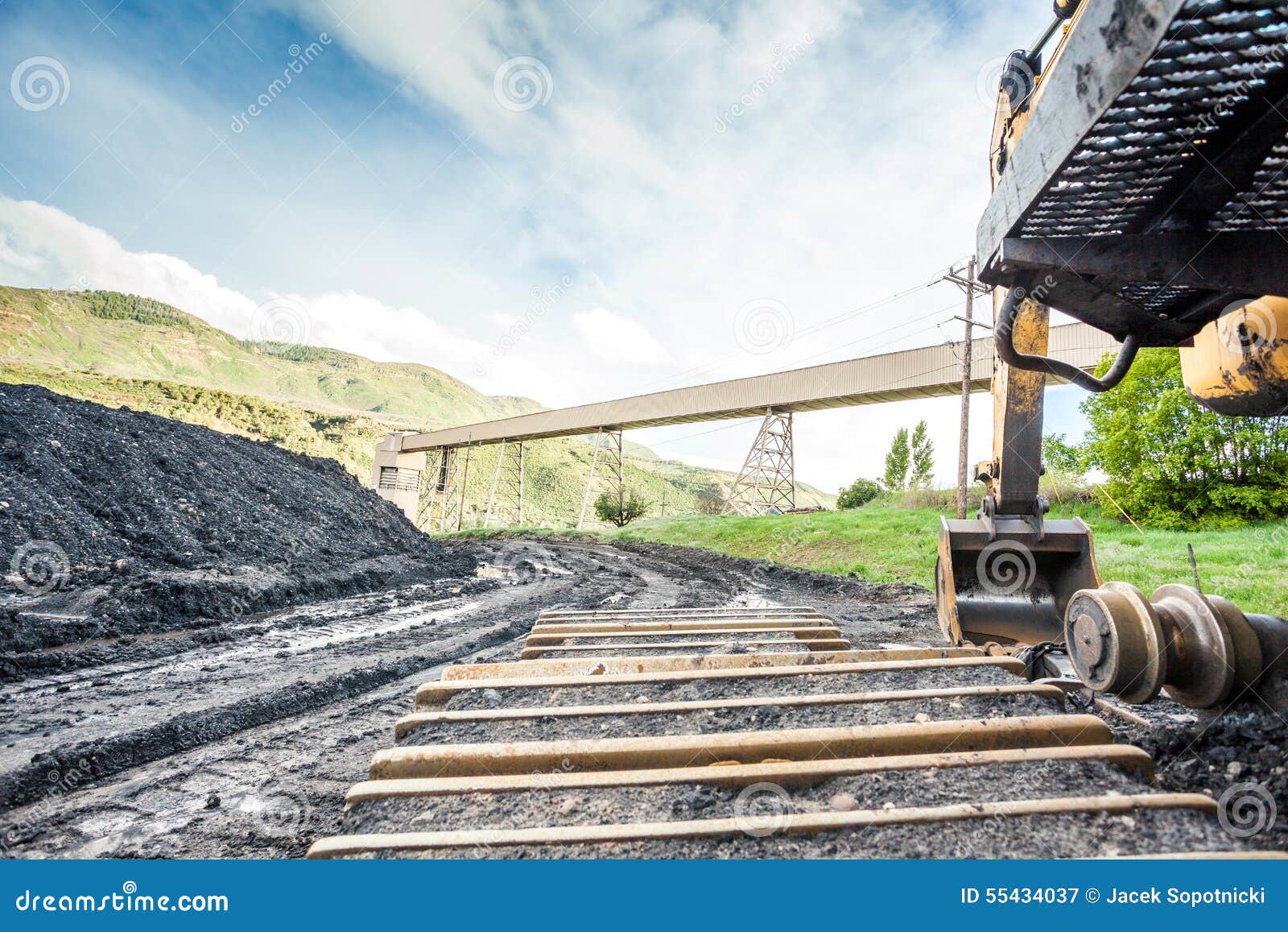 Mining Machines, Coal and Infrastructure Stock Image - Image of nature ...