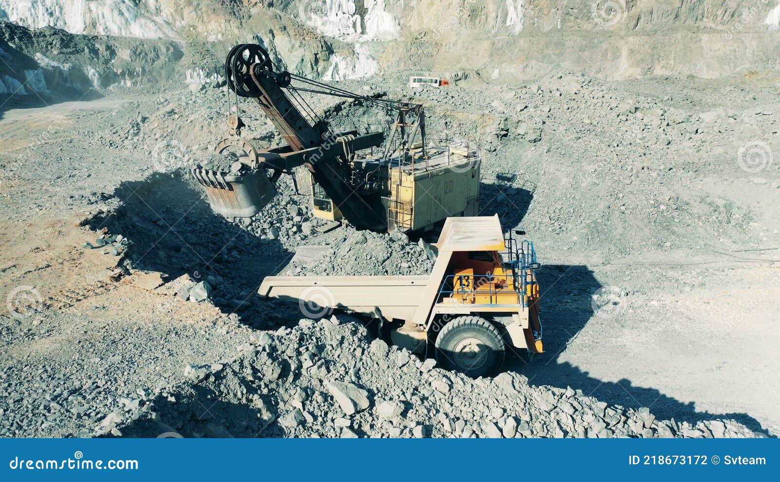 Mining Machines are Extracting Copper Ore in the Quarry Stock Photo ...